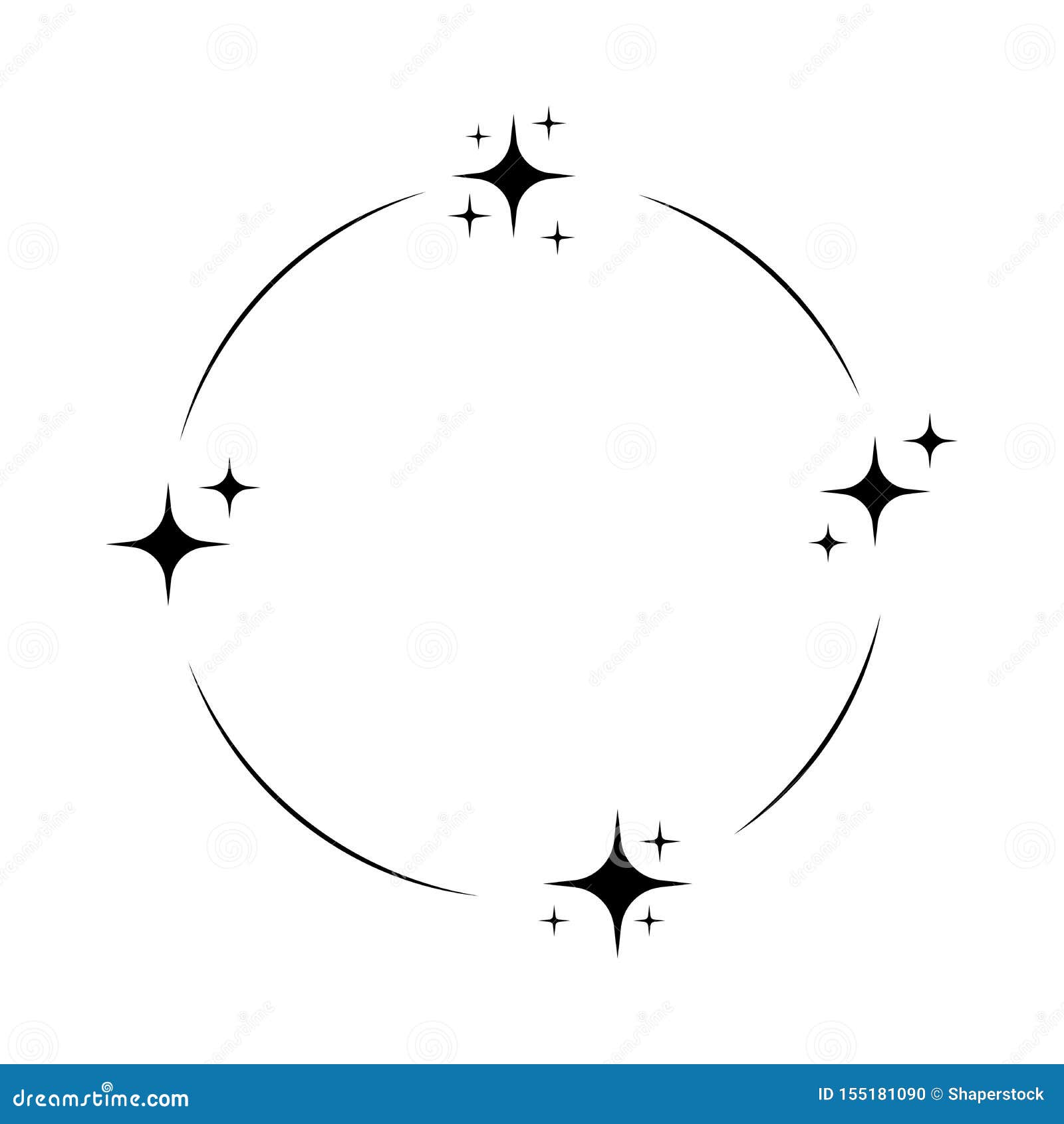 Circle Shine Effect. Bright Star Vector Illustration Stock Vector ...