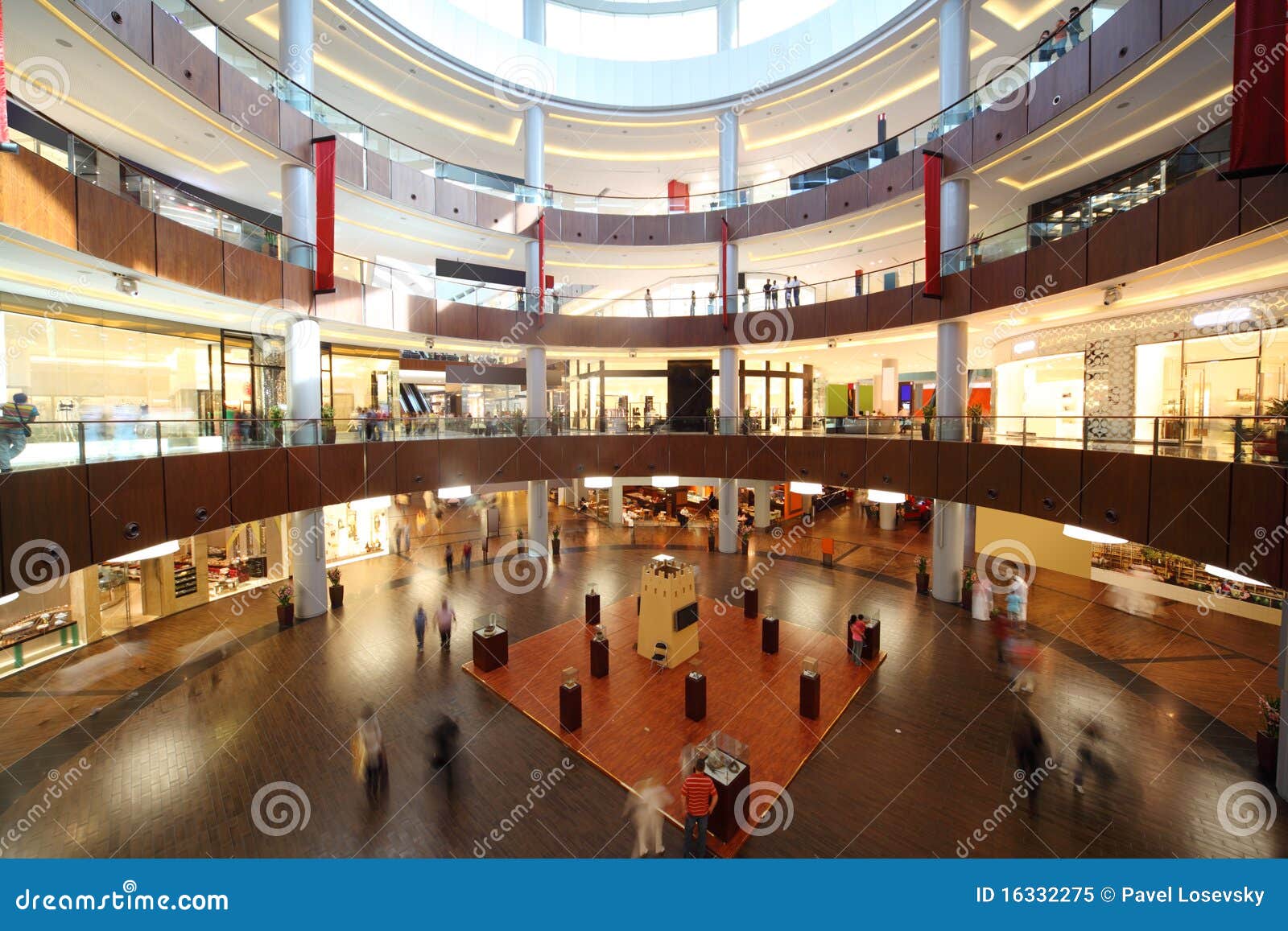 Circle Shopping Center with Four Floors Stock Image - Image of interior ...