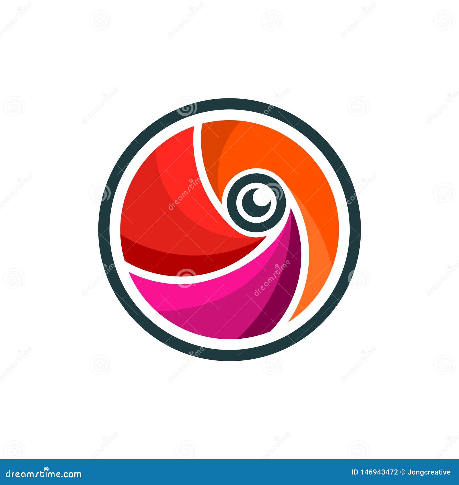 Circle Shutter Camera Aperture Photography Logo Symbol Stock Vector ...