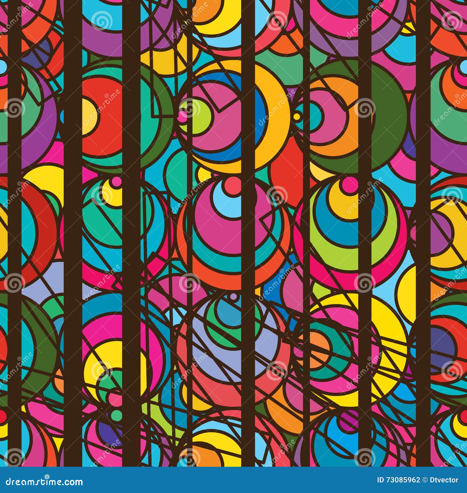 Circle Side Seamless Pattern Stock Vector - Illustration of colors ...