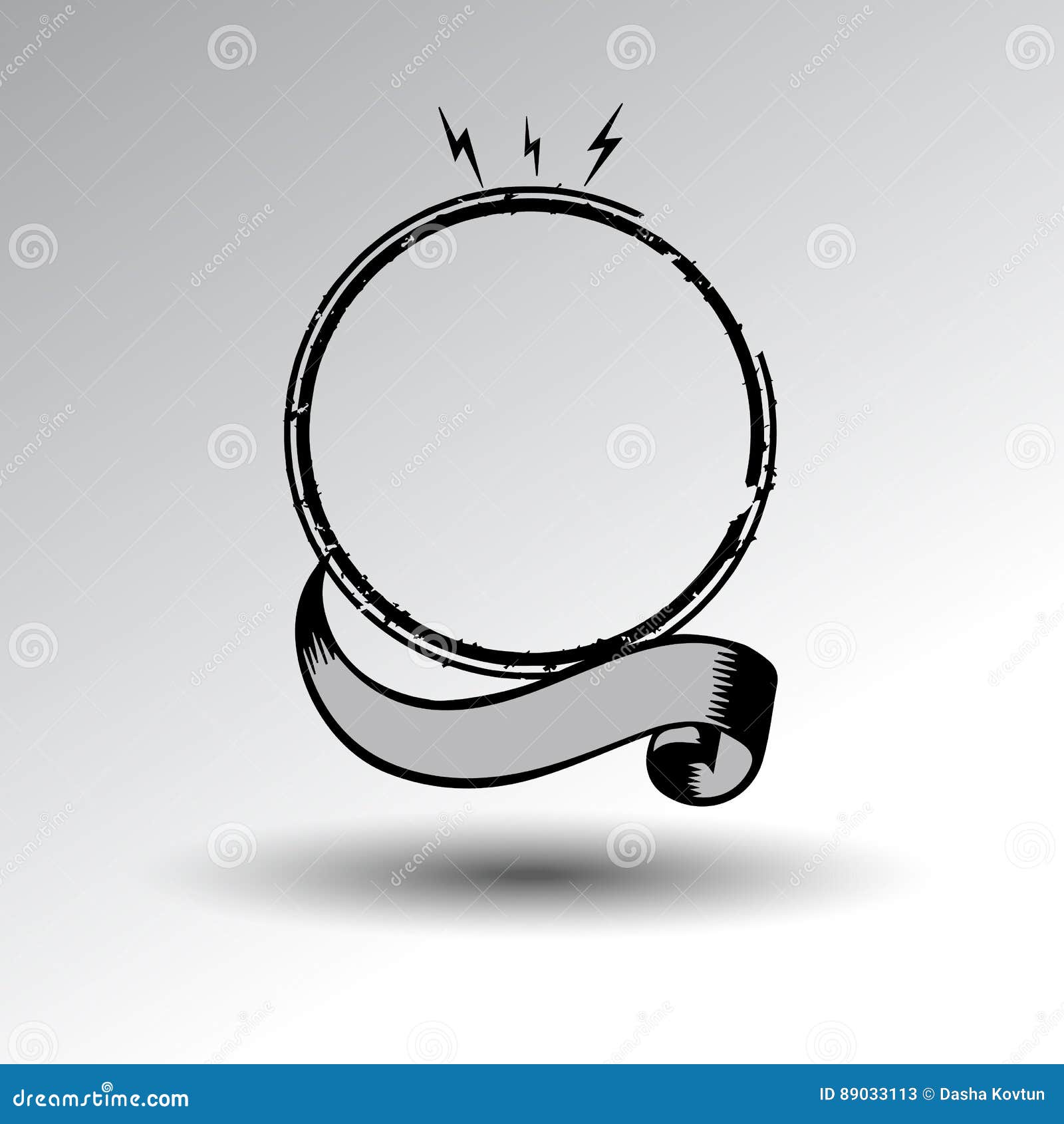 Circle Sign Icon Symbol Template Abstract Label Sign Character Stock ...