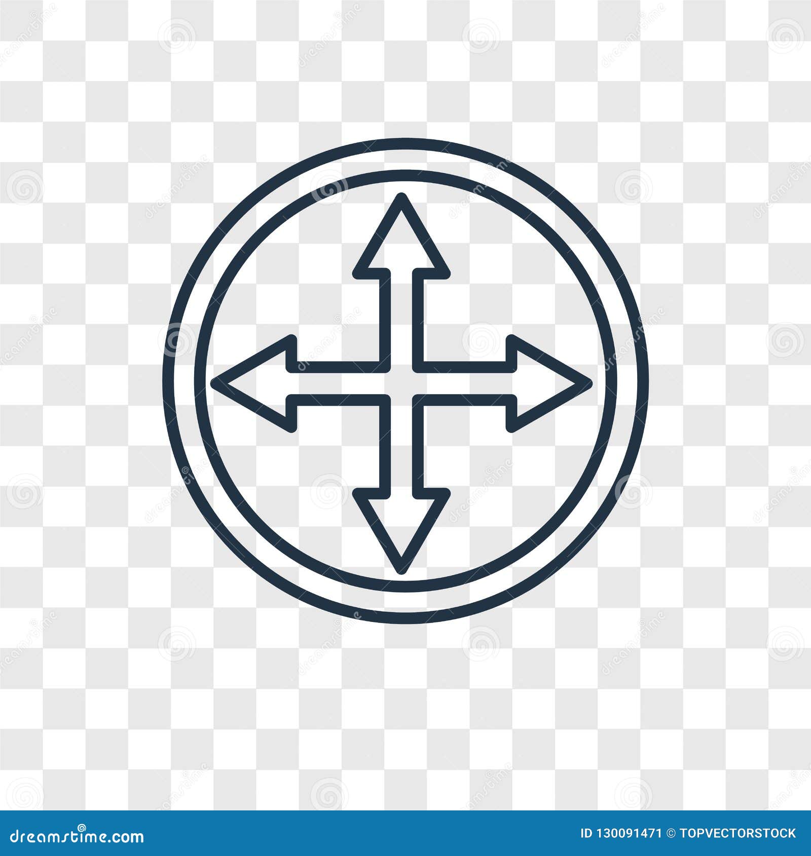 Circle Sizes Concept Vector Linear Icon Isolated on Transparent Stock ...