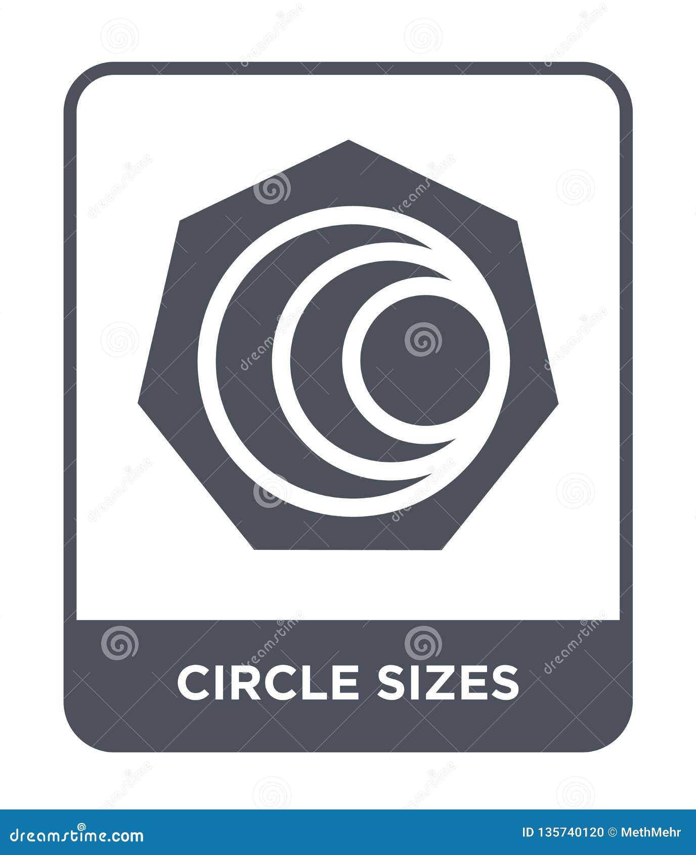 Circle Sizes Icon in Trendy Design Style. Circle Sizes Icon Isolated on ...