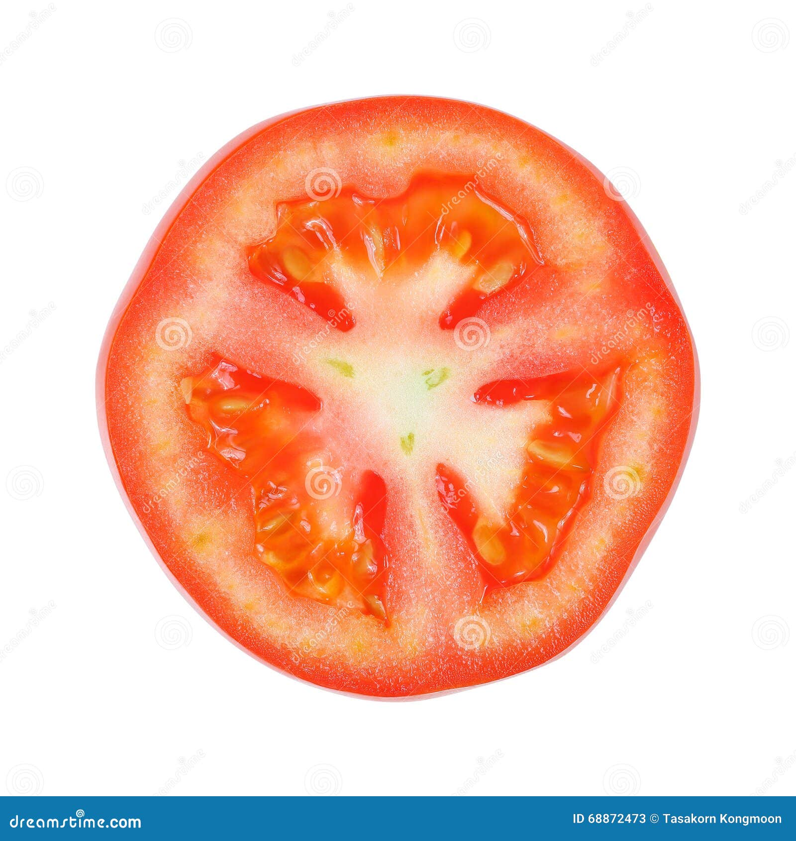 Circle Sliced Tomato Isolated on White Stock Image - Image of cooking ...