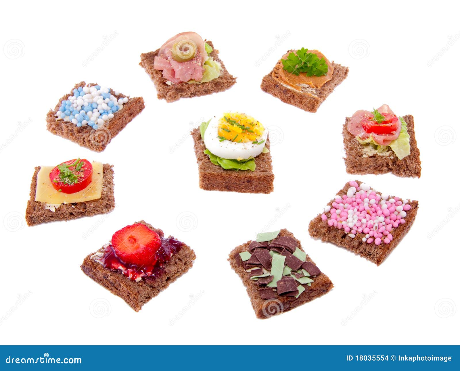 A circle of slices bread stock photo. Image of margerine - 18035554