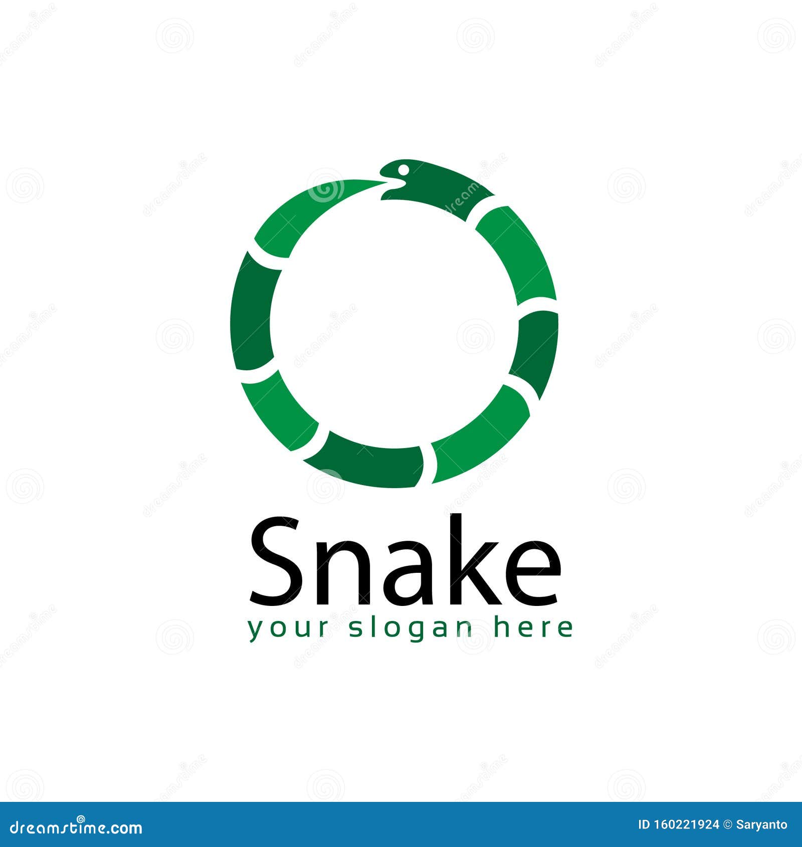 Circle Snake In Vintage Style. Serpent Cobra Or Python Or Poisonous ...