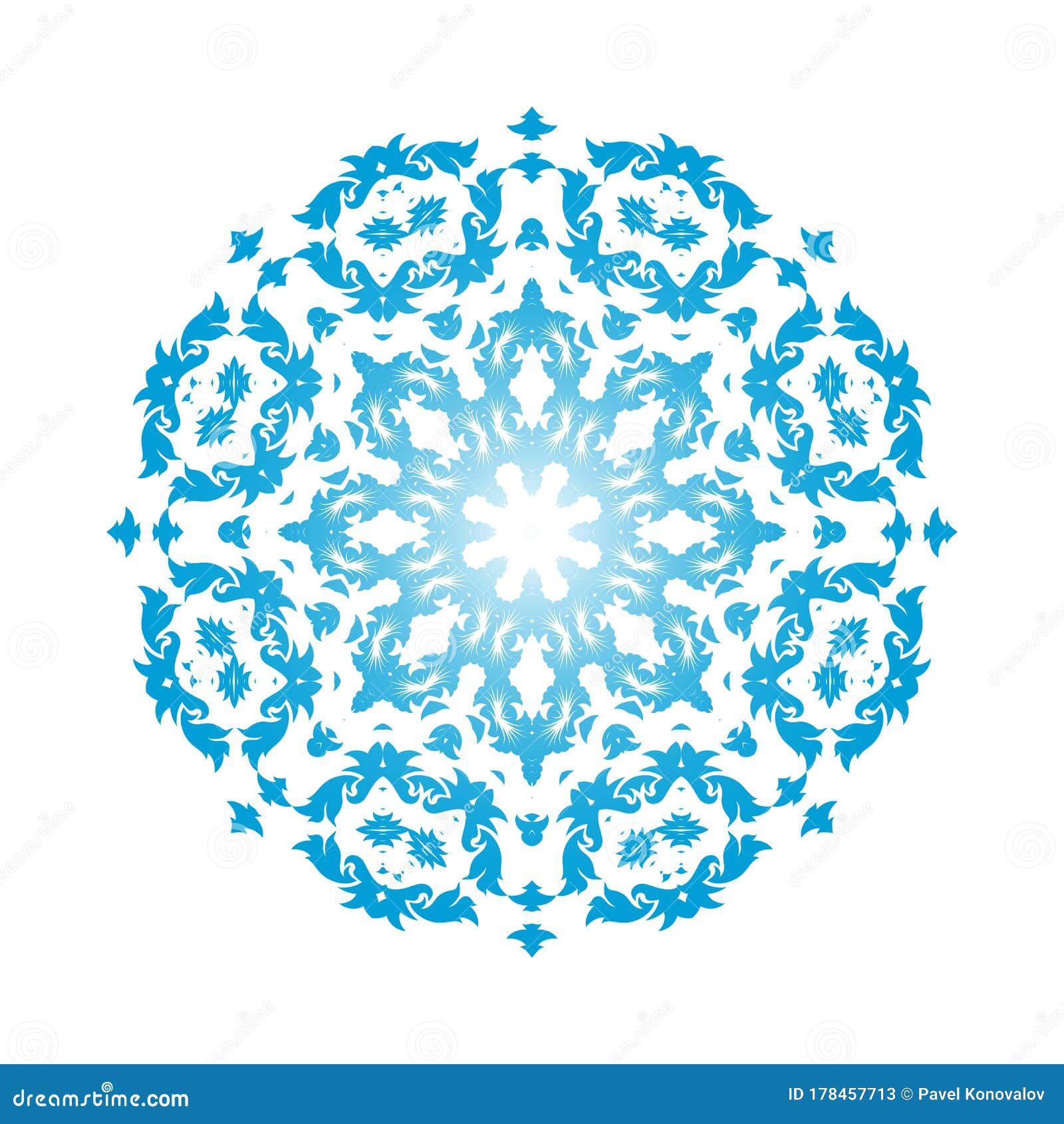 Circle Snowflake stock vector. Illustration of snowflake - 178457713