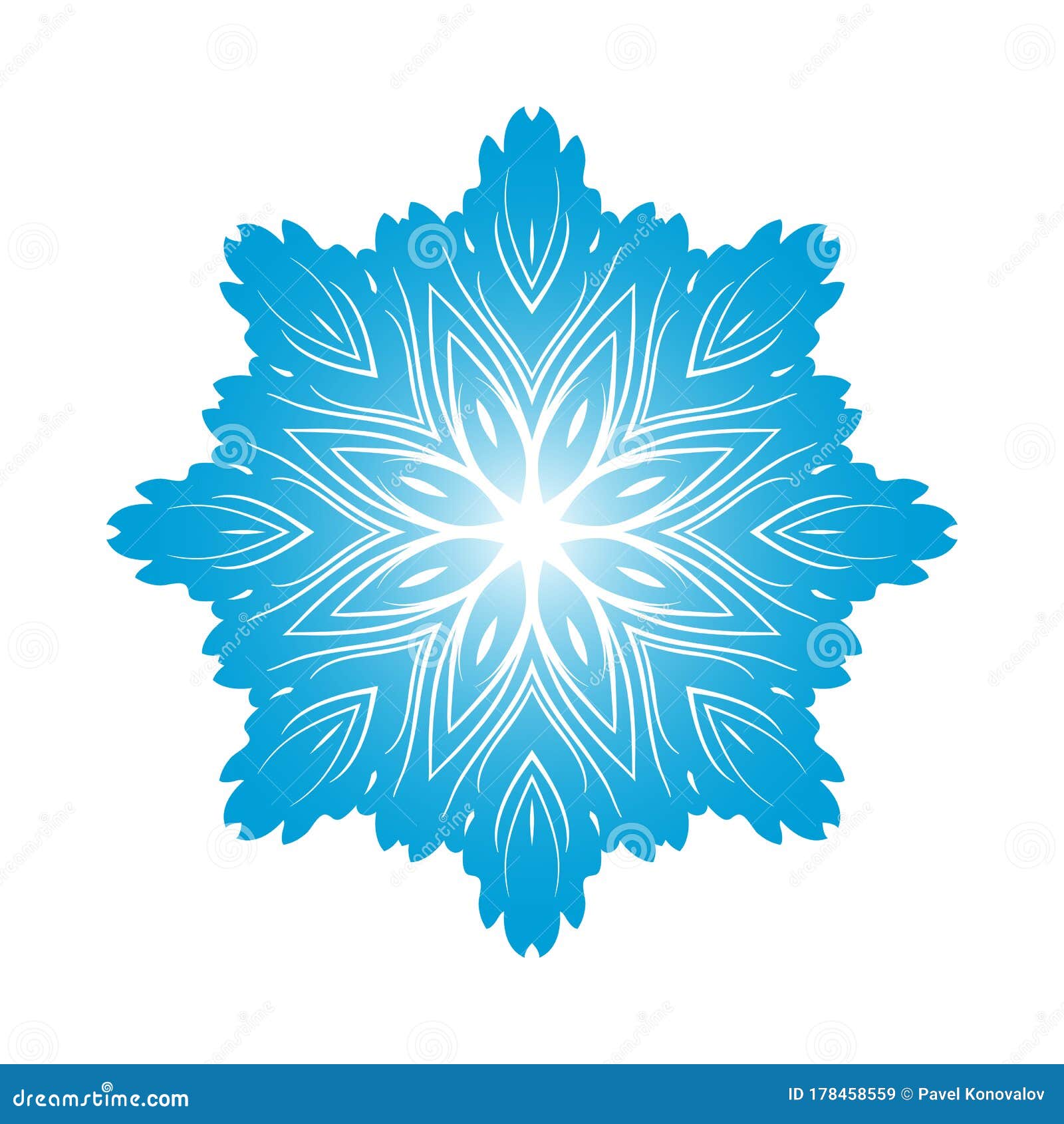 Circle Snowflake stock vector. Illustration of cold - 178458559