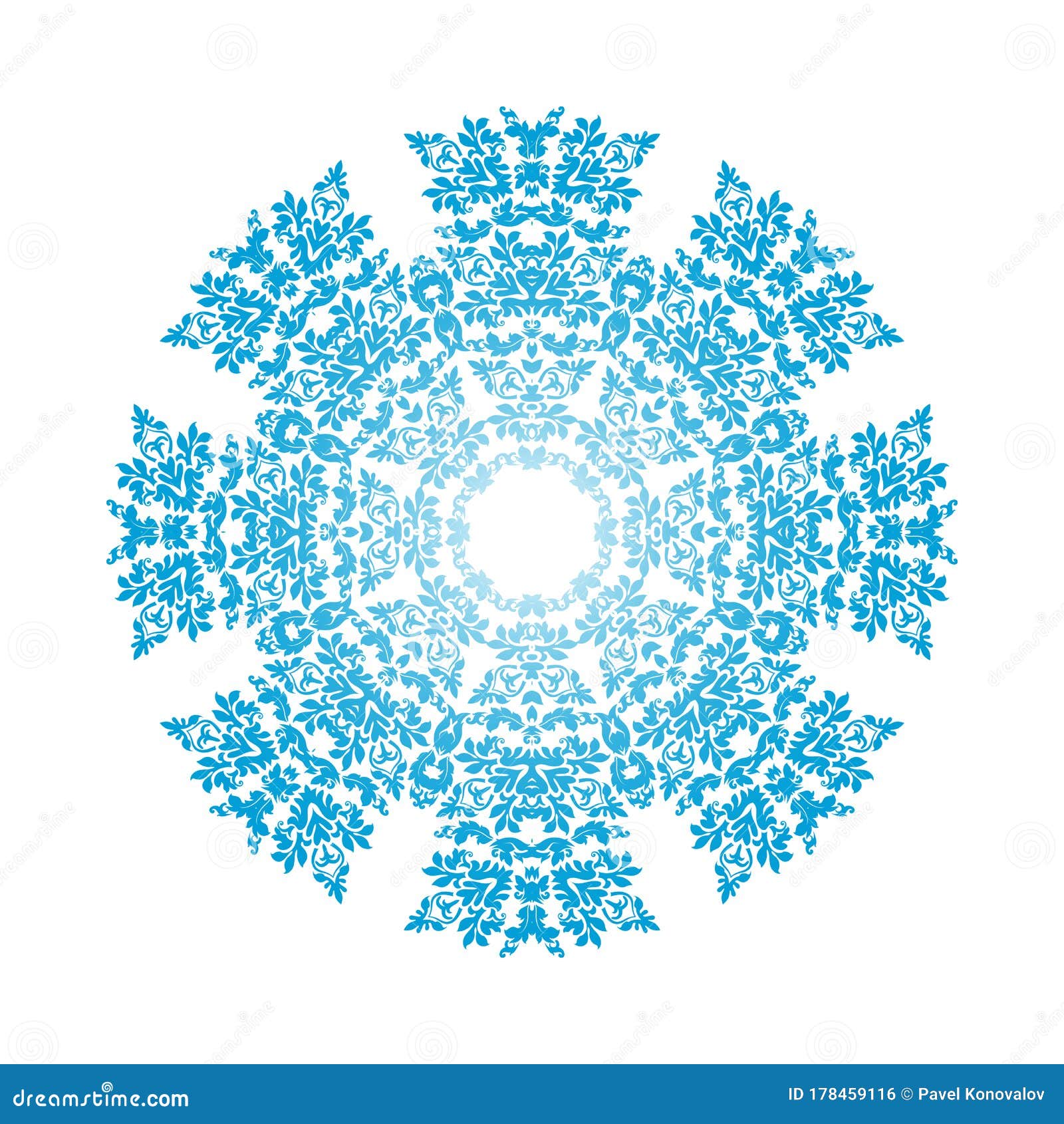 Circle Snowflake stock vector. Illustration of xmas - 178459116