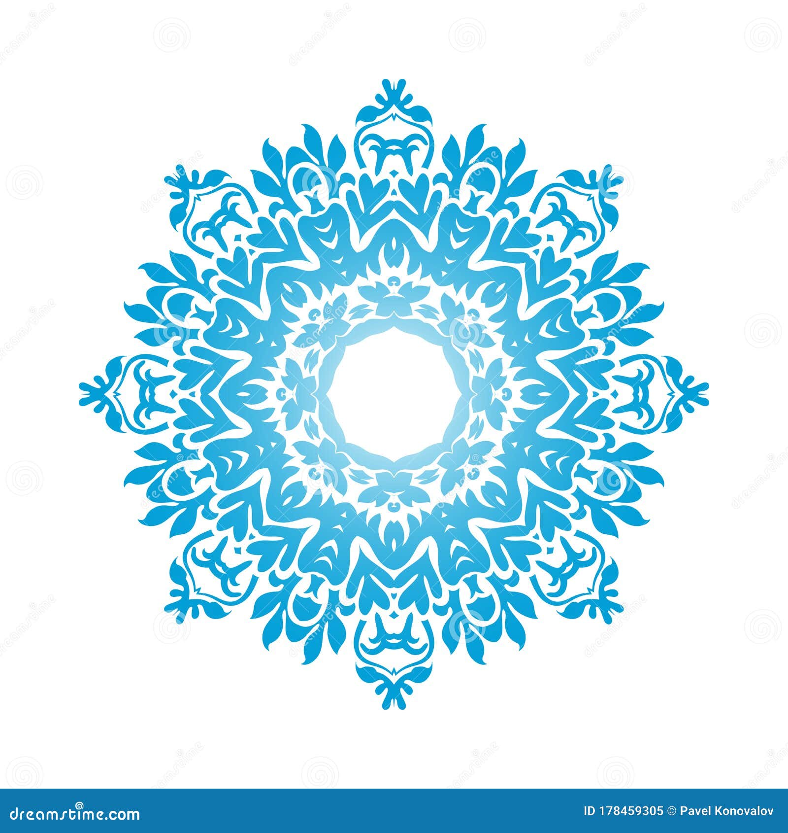 Circle Snowflake stock vector. Illustration of design - 178459305