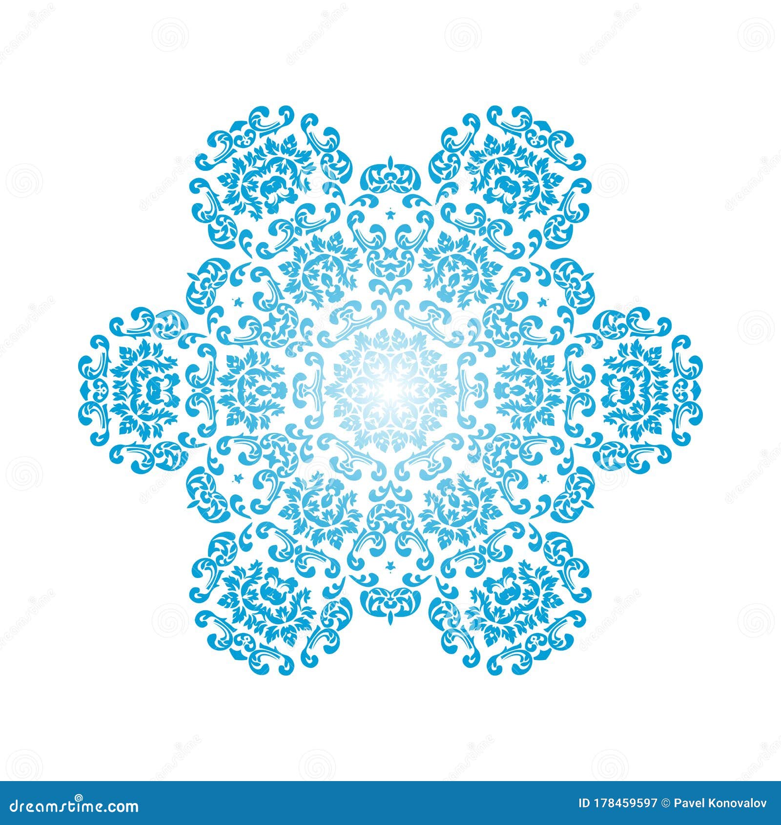 Circle Snowflake stock vector. Illustration of winter - 178459597