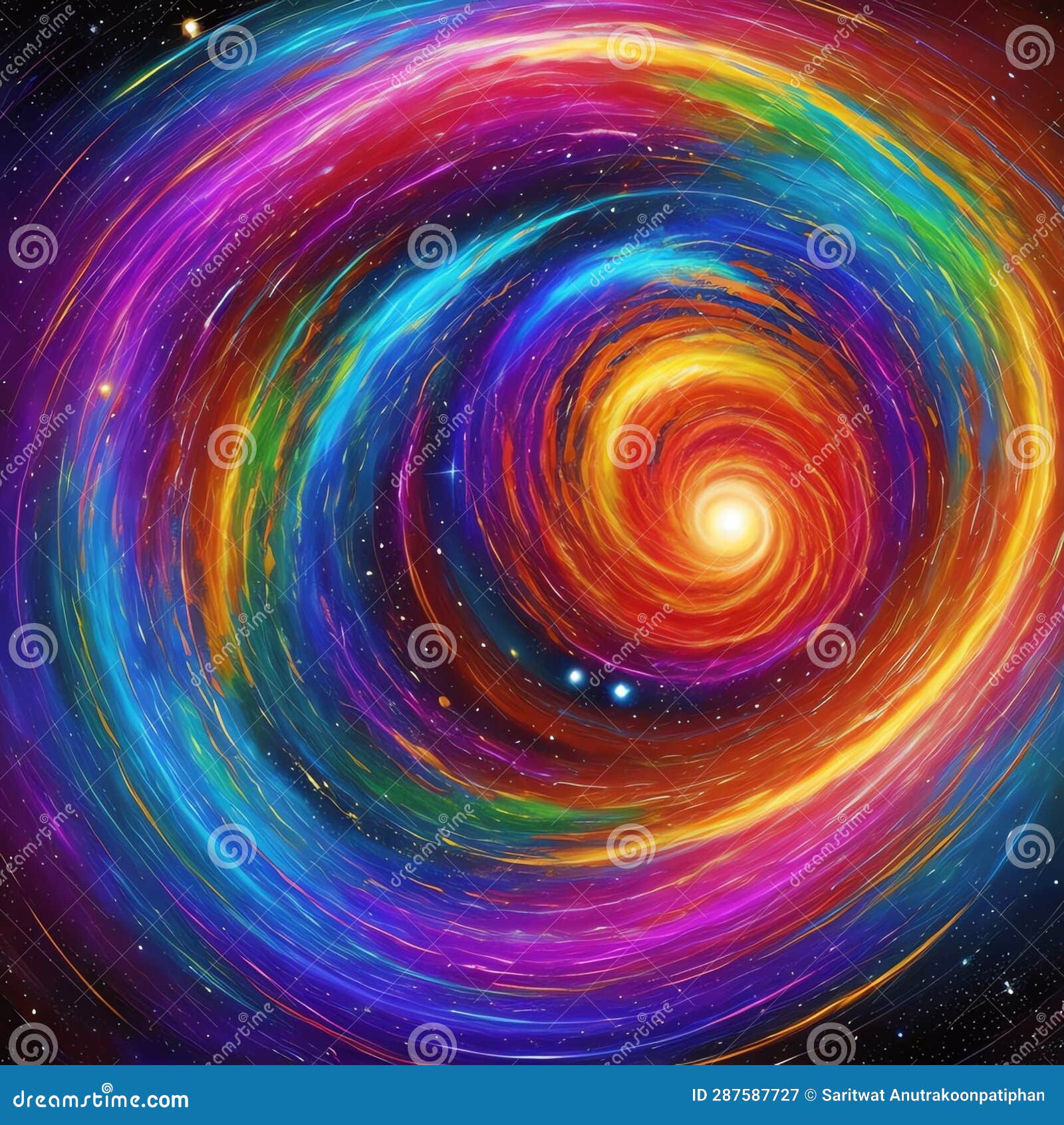 Circle of Solar Galaxy Abstract Stock Illustration - Illustration of ...
