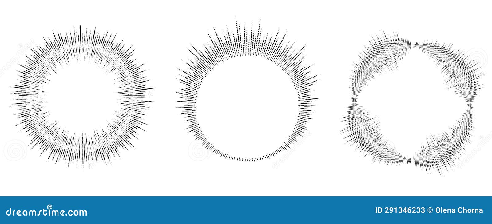 Circle Sound Wave. Audio Music Equalizer. Round Circular Icons Set ...