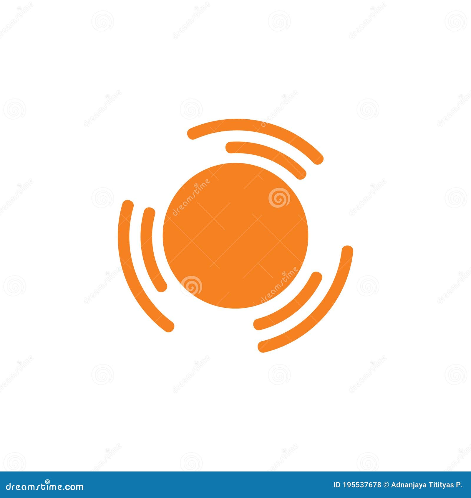 Circle Sound Waves Motion Design Logo Vector Stock Vector ...