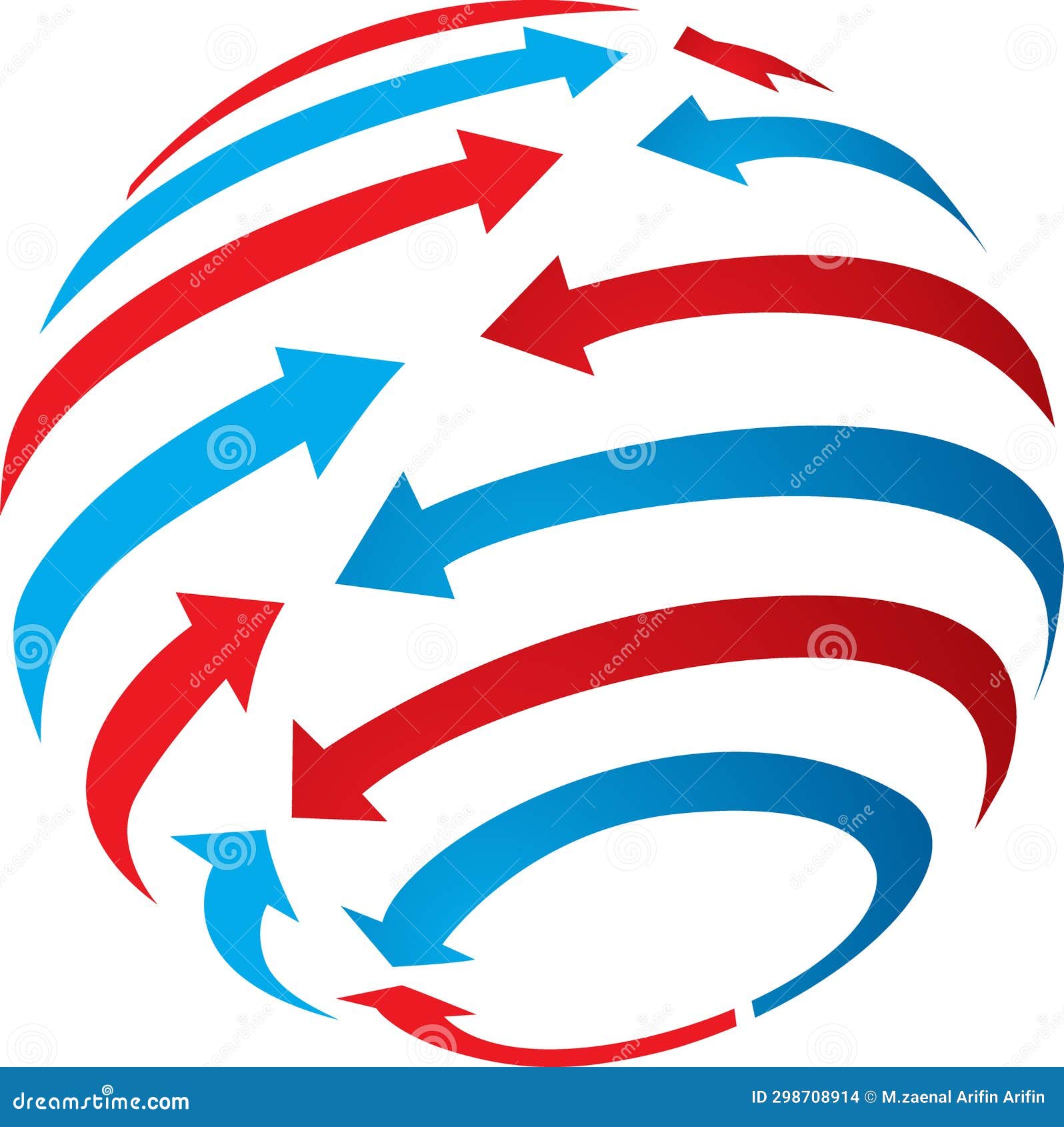 Circle Sphere Arrow Globe Vector | CartoonDealer.com #298708914