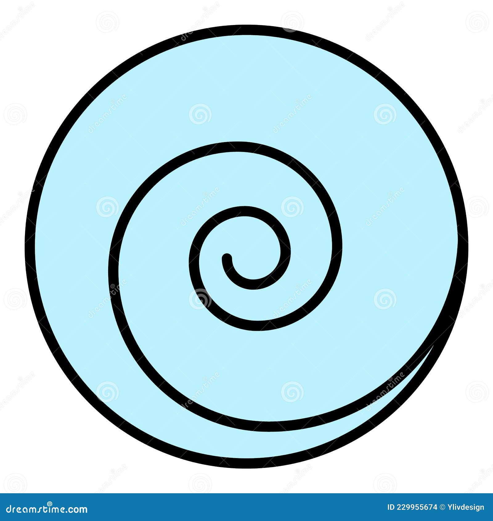 Circle Spiral Icon Color Outline Vector Stock Vector - Illustration of ...