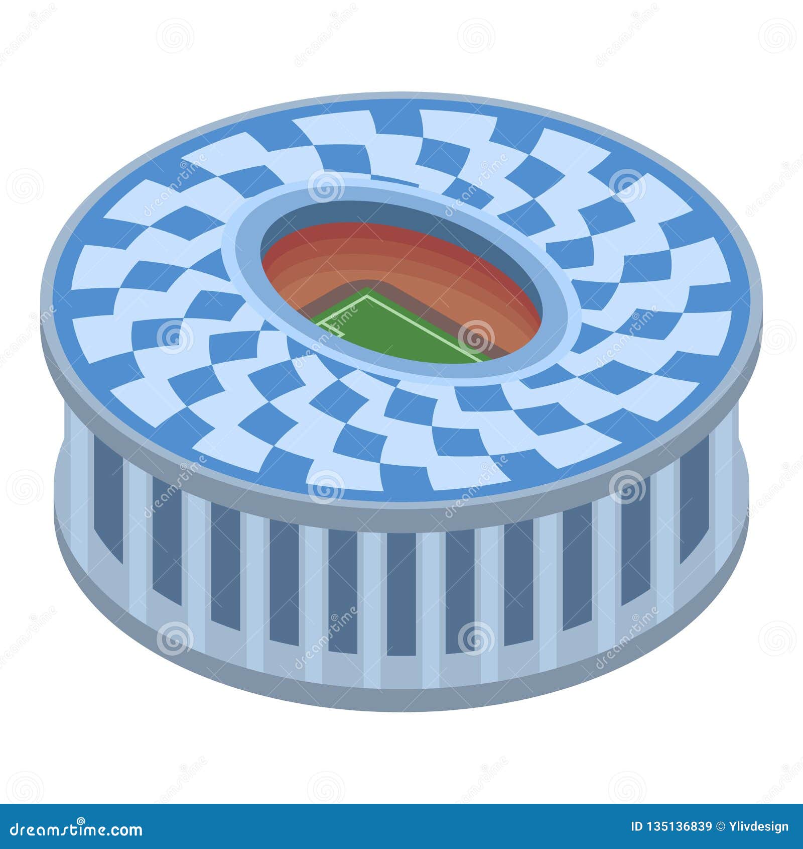 Circle Sport Arena Icon, Isometric Style Stock Vector - Illustration of ...