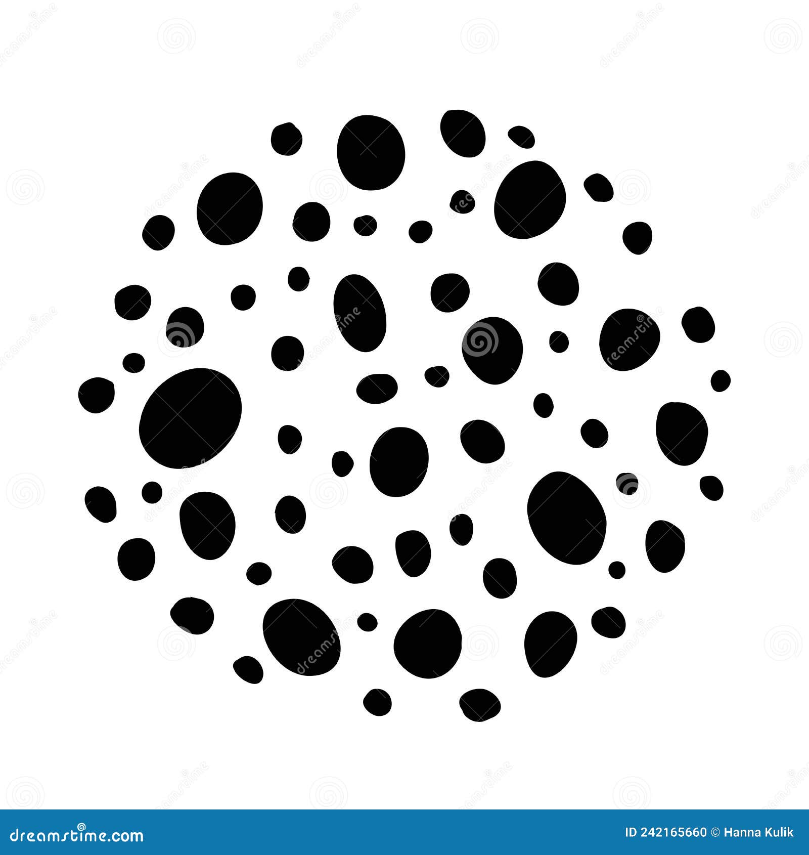 Circle Spots, Black Dots, Abstract Background, Design Element. Vector ...
