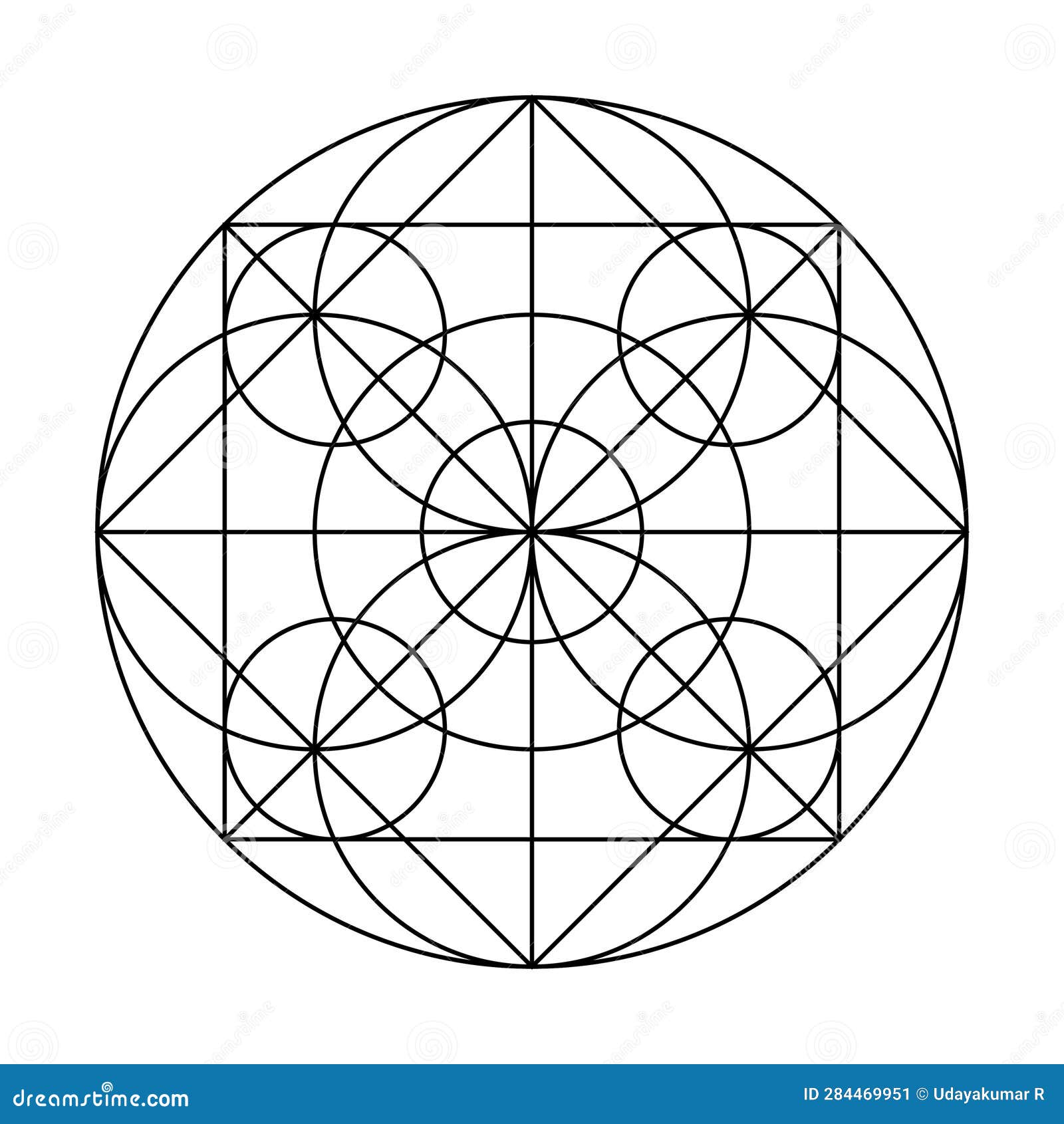 Circle Square Graph. Scared Geometry Vector Design Elements Stock ...
