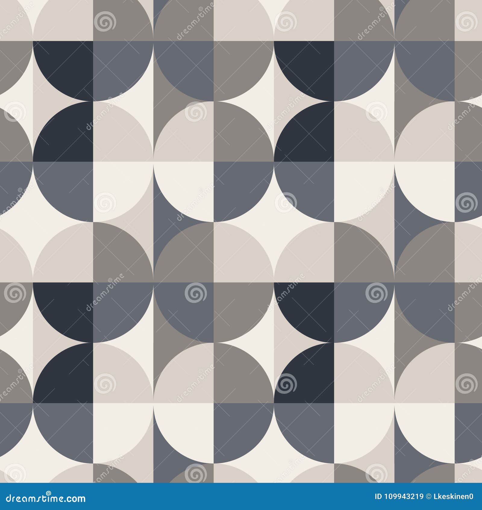 Circle Square Illusion Seamless Pattern Stock Vector - Illustration of ...