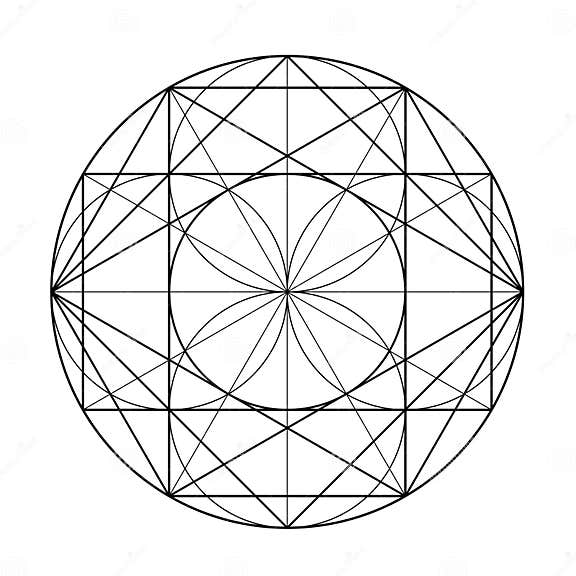 Circle, Square, and Rectangle Graphs. Scared Geometry Vector Design ...