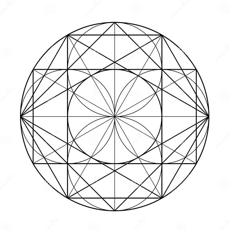 Circle, Square, and Rectangle Graphs. Scared Geometry Vector Design Elements Stock Vector ...