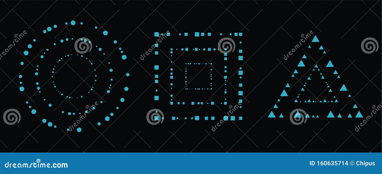 Geometric Frames or Borders that Formed by Circle Stock Vector ...