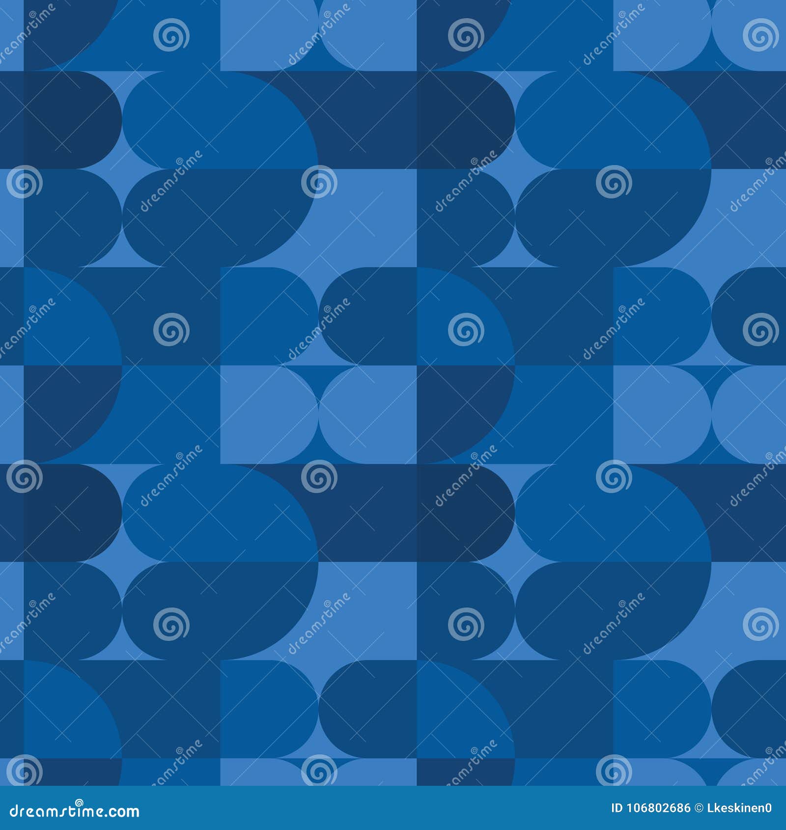 Circle Squares Irregular Seamless Pattern Stock Vector - Illustration ...