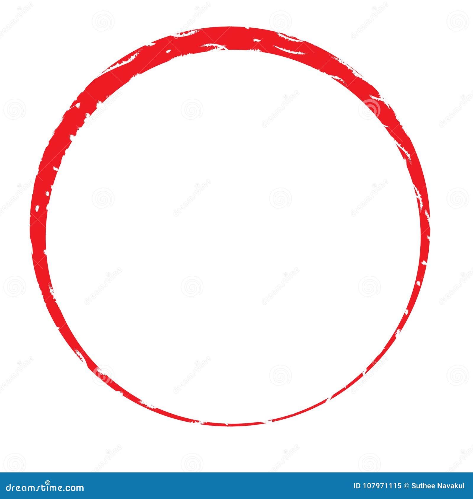 Circle Stamp Frame on White Background. Stock Illustration ...
