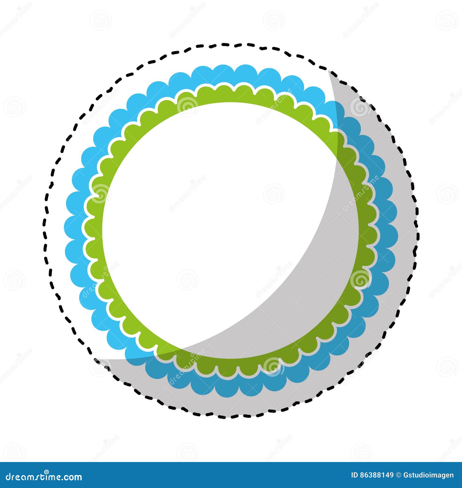 Circle Stamp Silhouette Icon Stock Vector - Illustration of monochrome ...