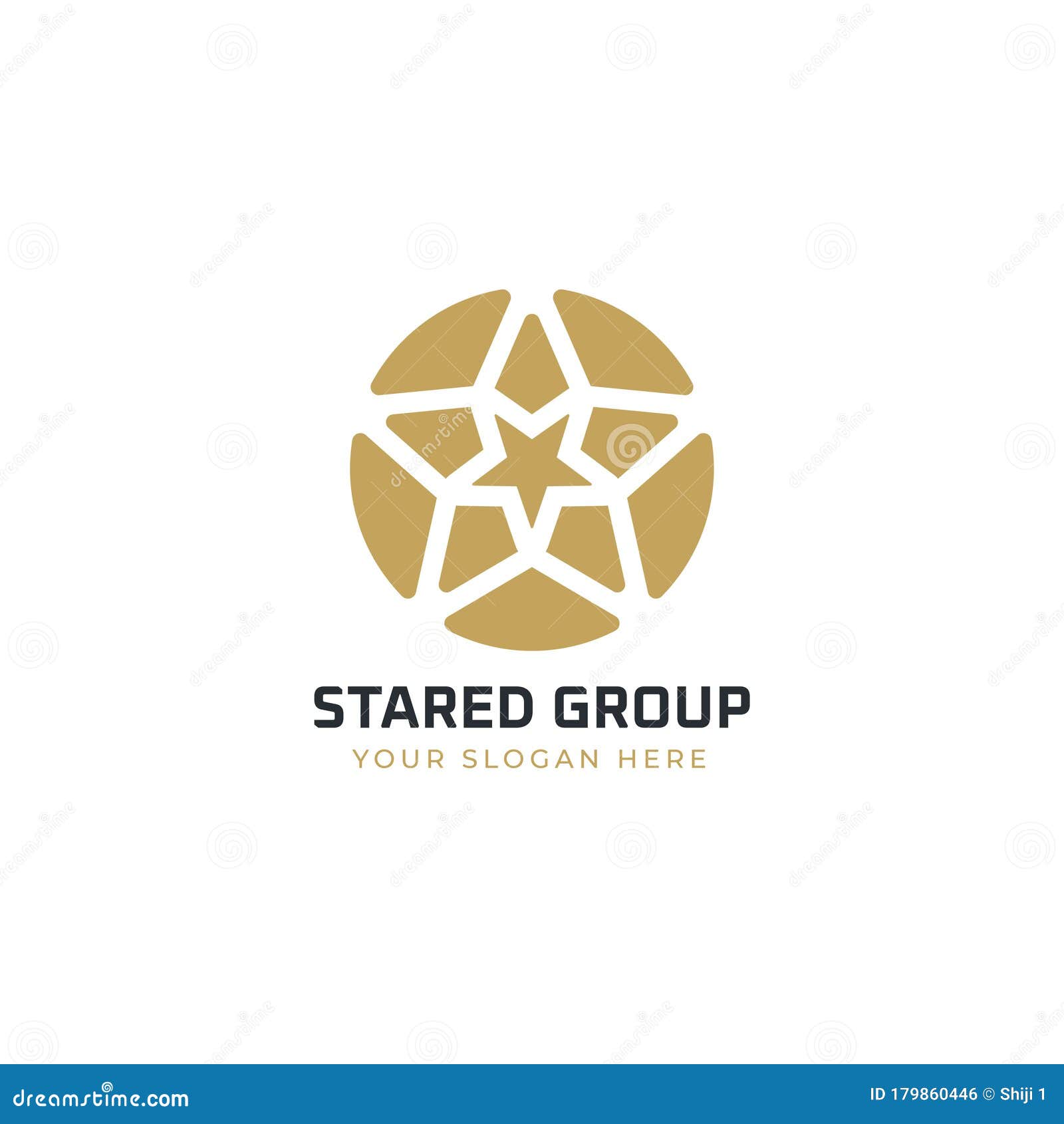 Circle Star Bold Style Logo Design Stock Vector - Illustration of idea ...