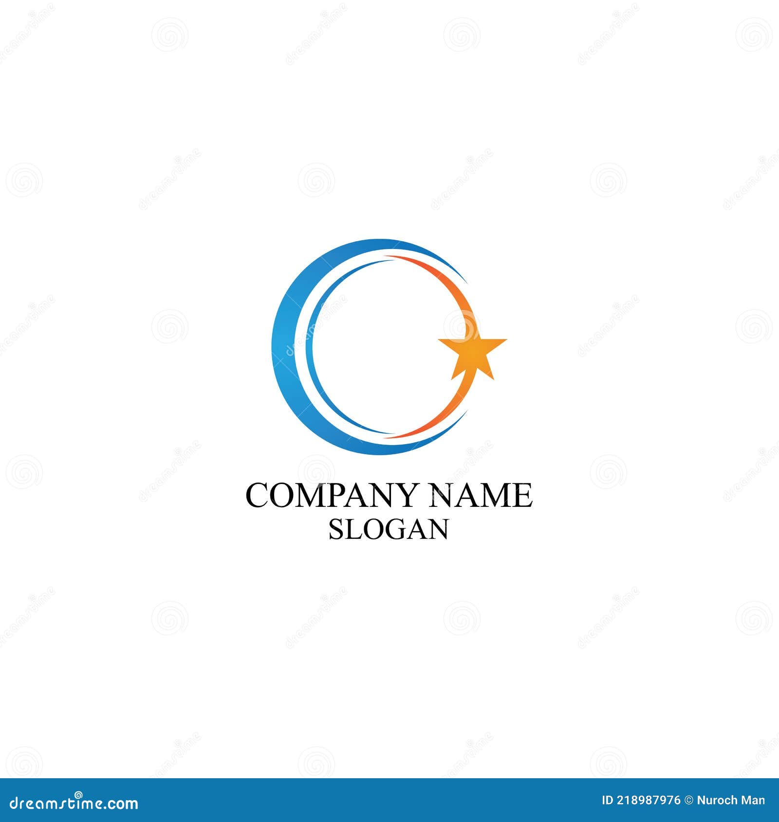 Circle and Star Logo Vector Illustration Template Design. Stock Vector ...