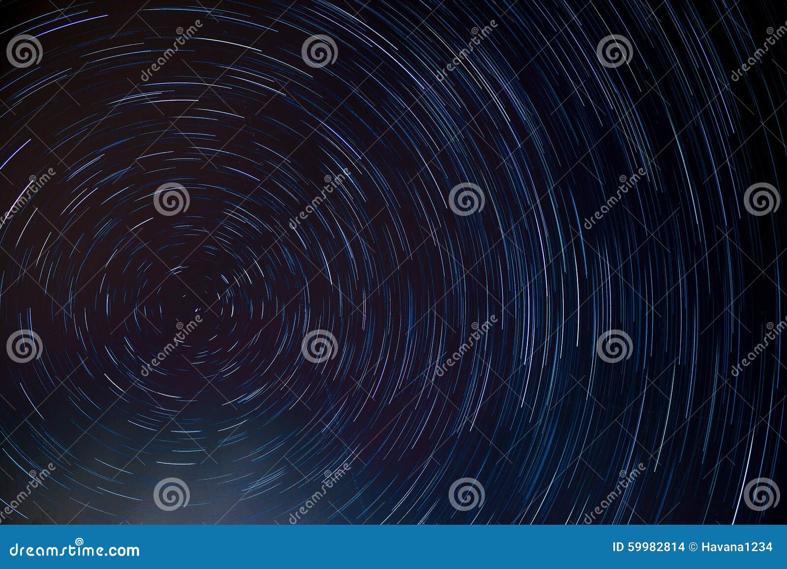 Circle Star Trail at the North Pole Star. Stock Illustration ...