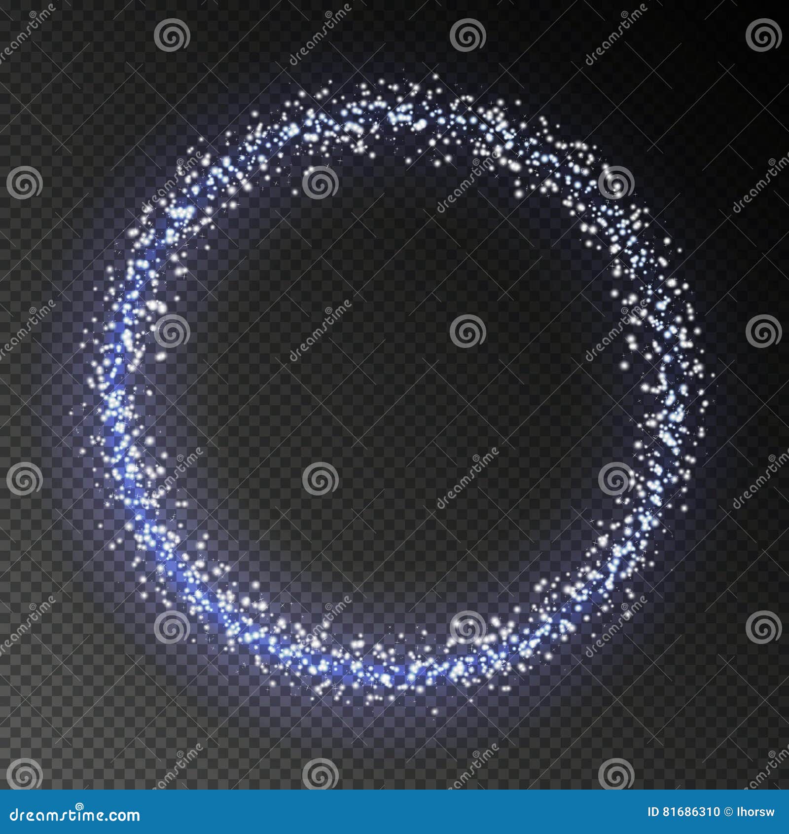 Circle with Star, Transparent Light Effect.Vector Backdrop with Stock ...