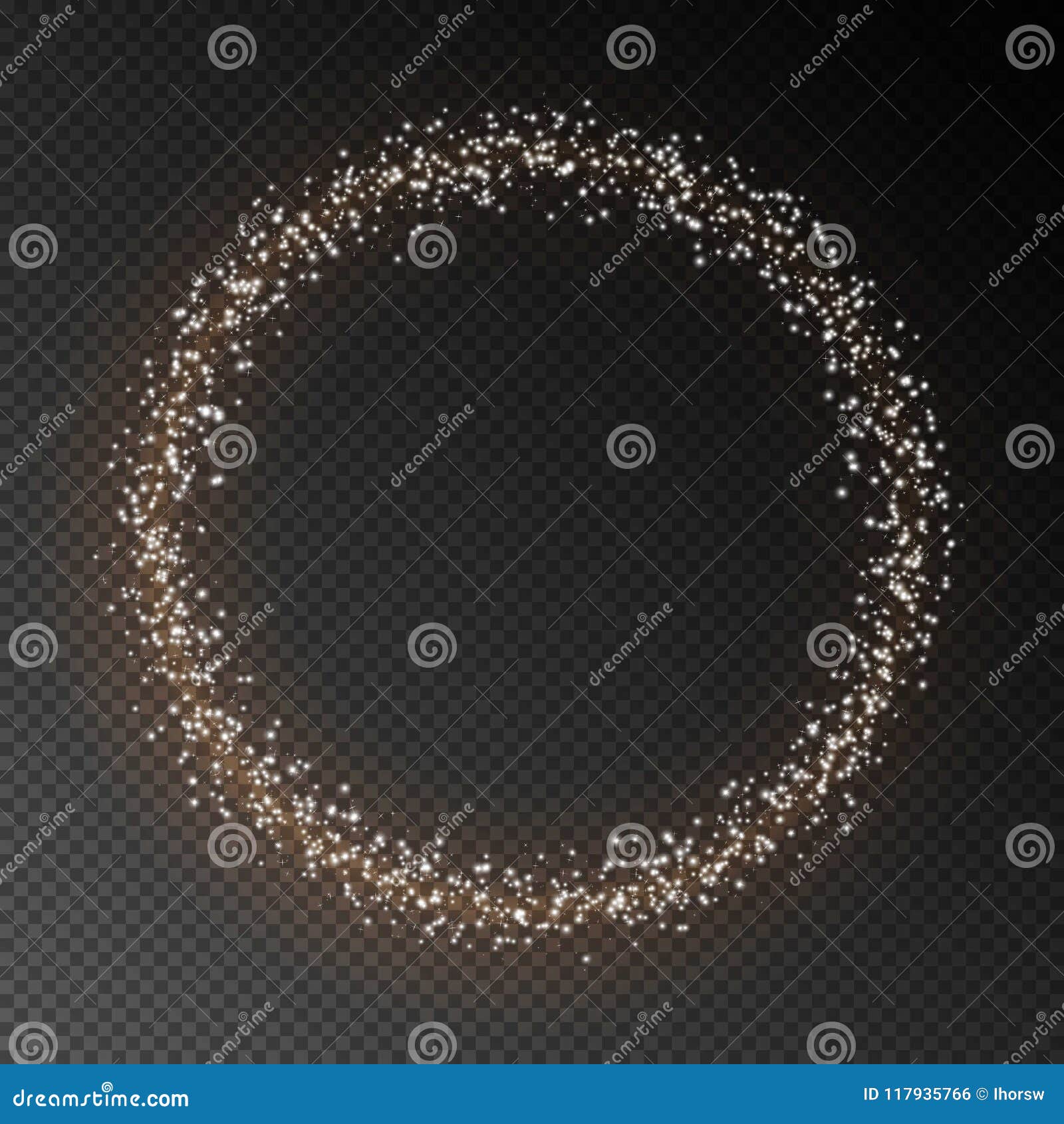 Circle with Star, Transparent Light Effect.Vector Backdrop with ...