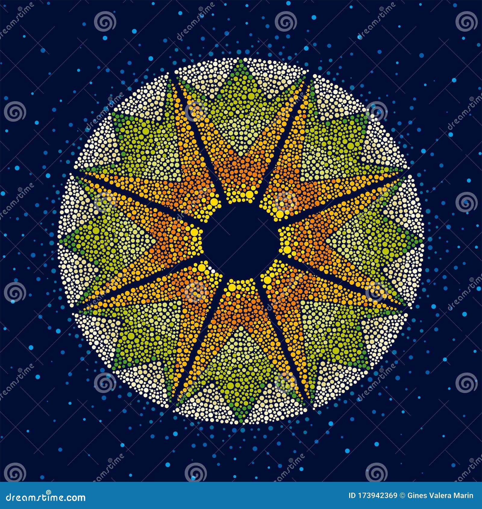 Circle star stock vector. Illustration of composition - 173942369