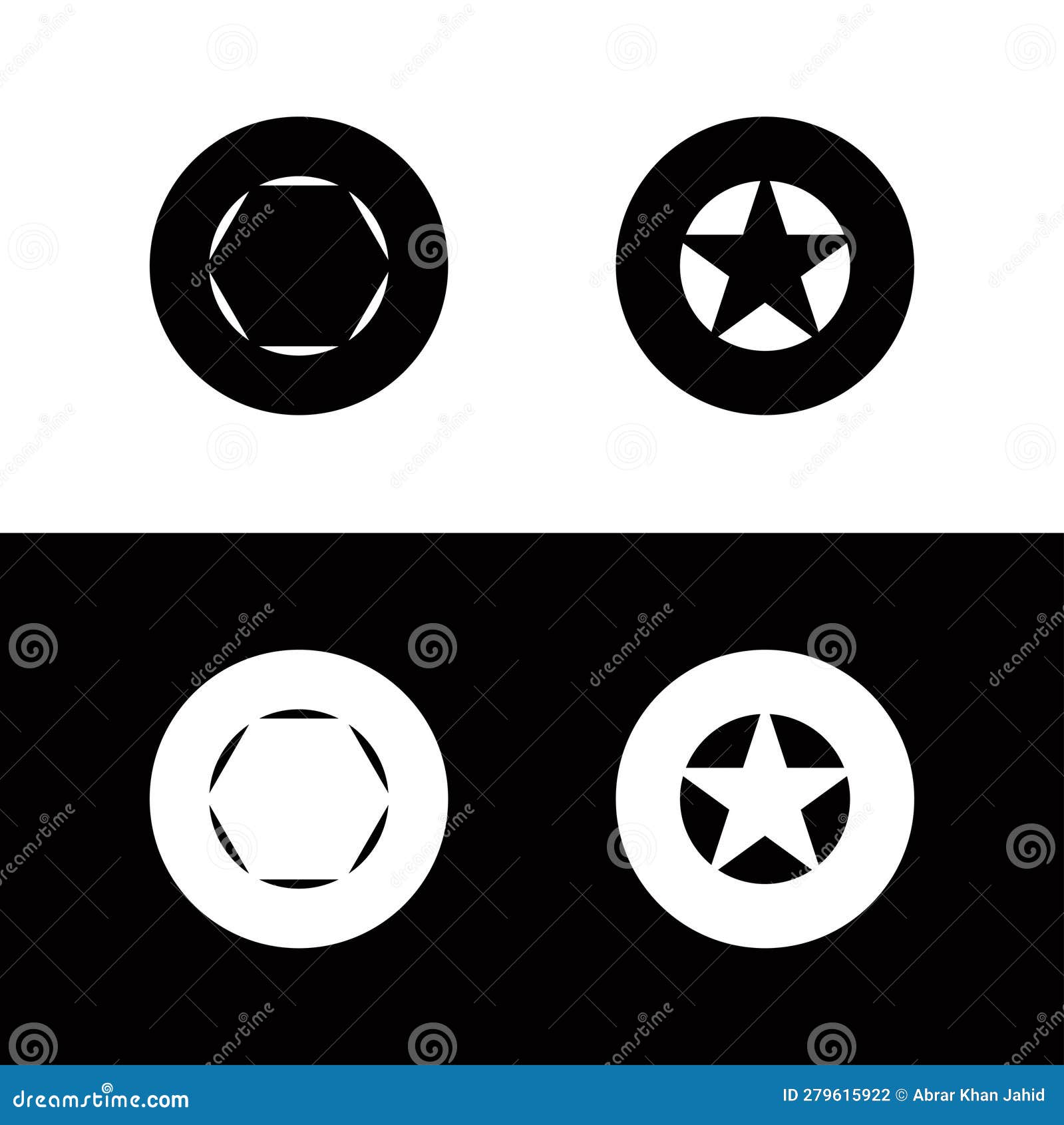 Circle Star Vector Logo Template Design Stock Vector - Illustration of ...