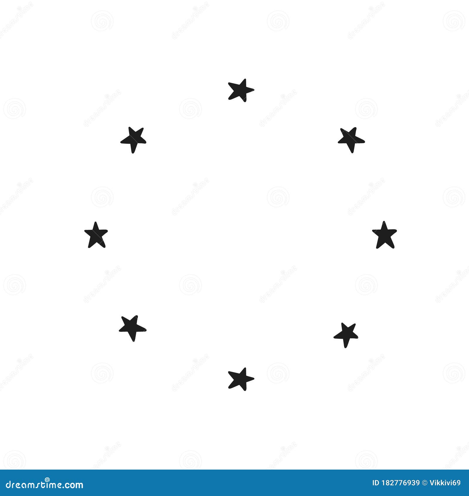 Circle of Stars. Icon Vector Illustration. Vector Doodle Stars in ...