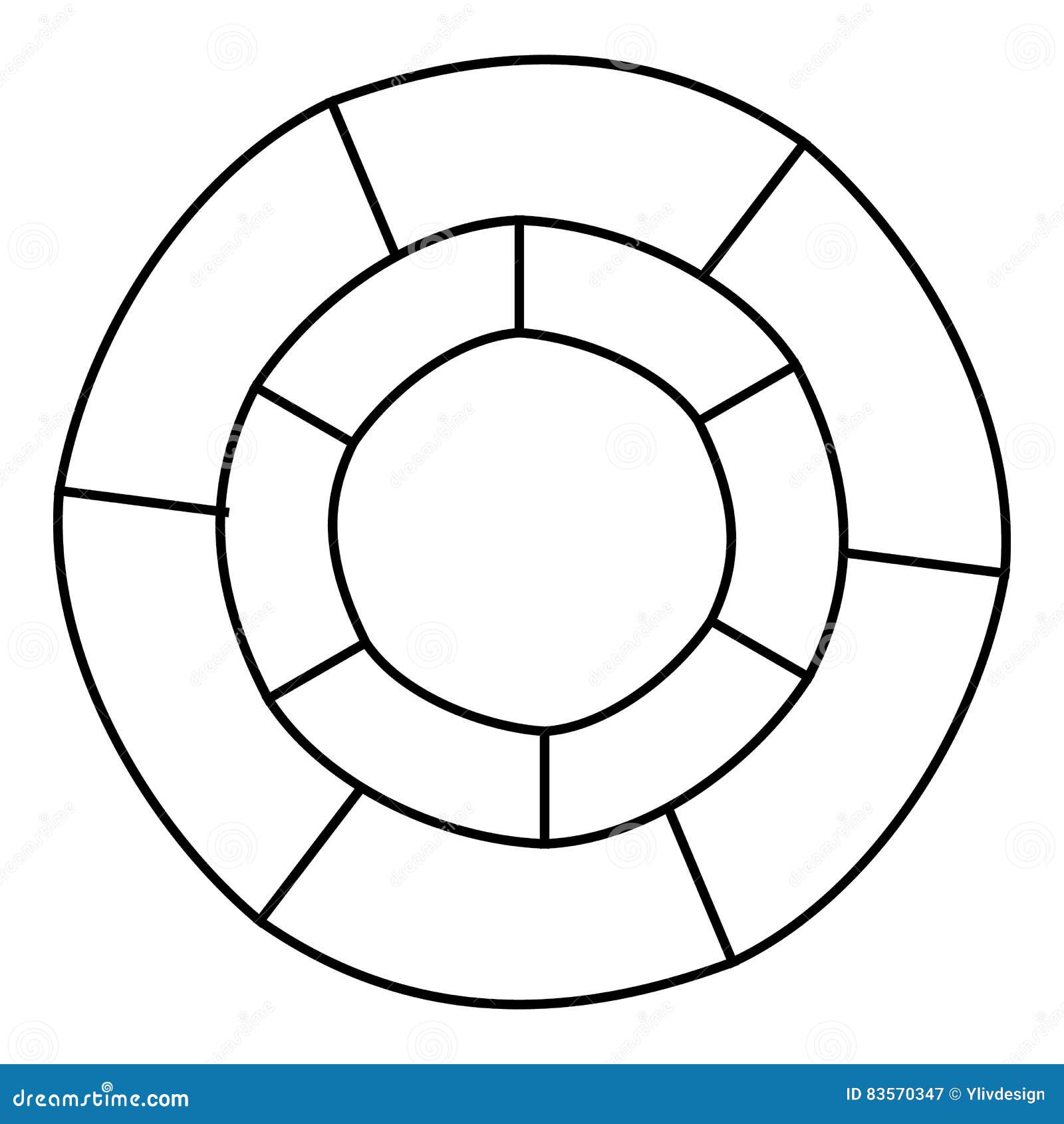 Circle Statistics Icon, Outline Style Stock Vector - Illustration of ...