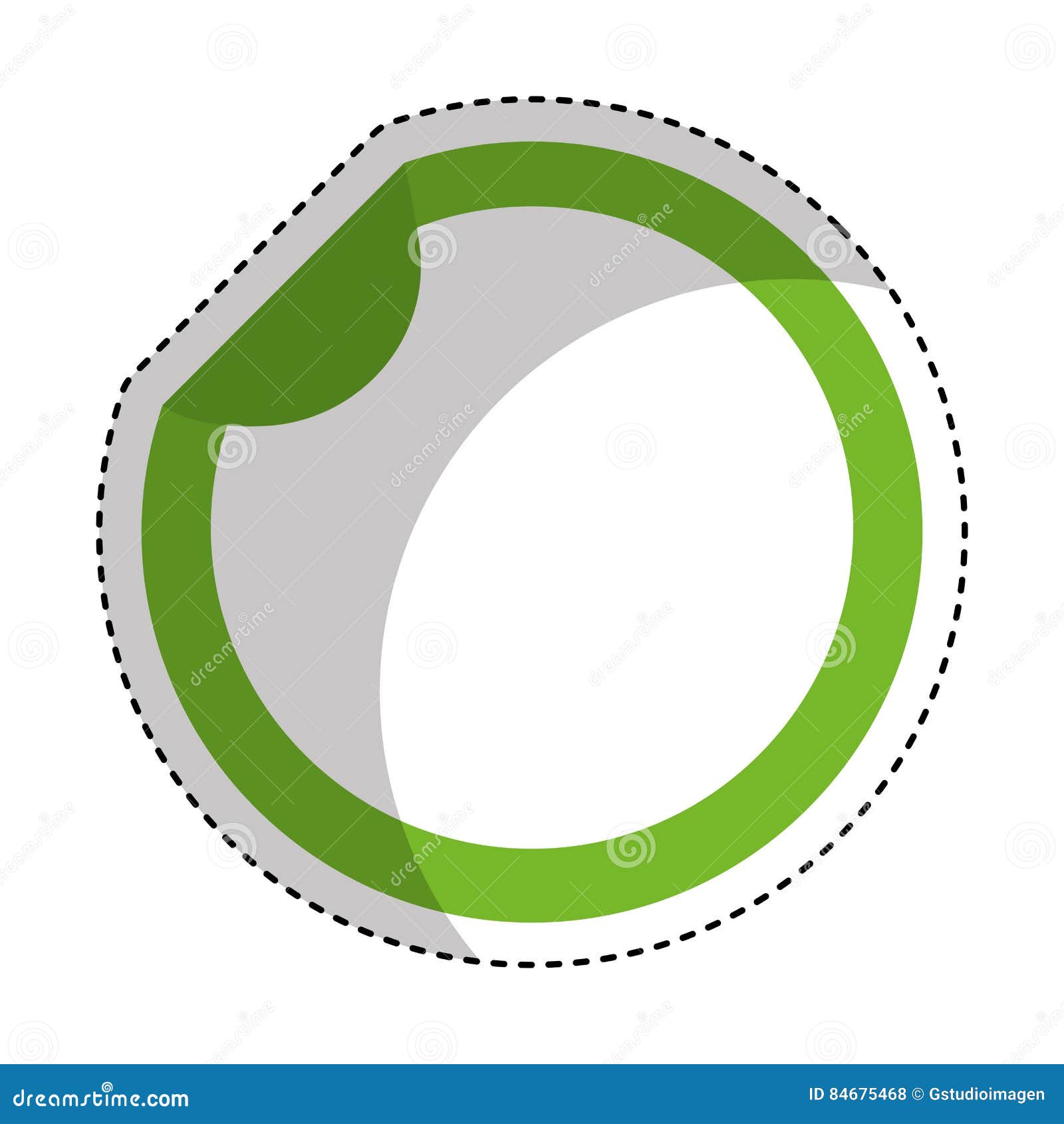 Circle Sticker Isolated Icon Stock Illustration - Illustration of ...