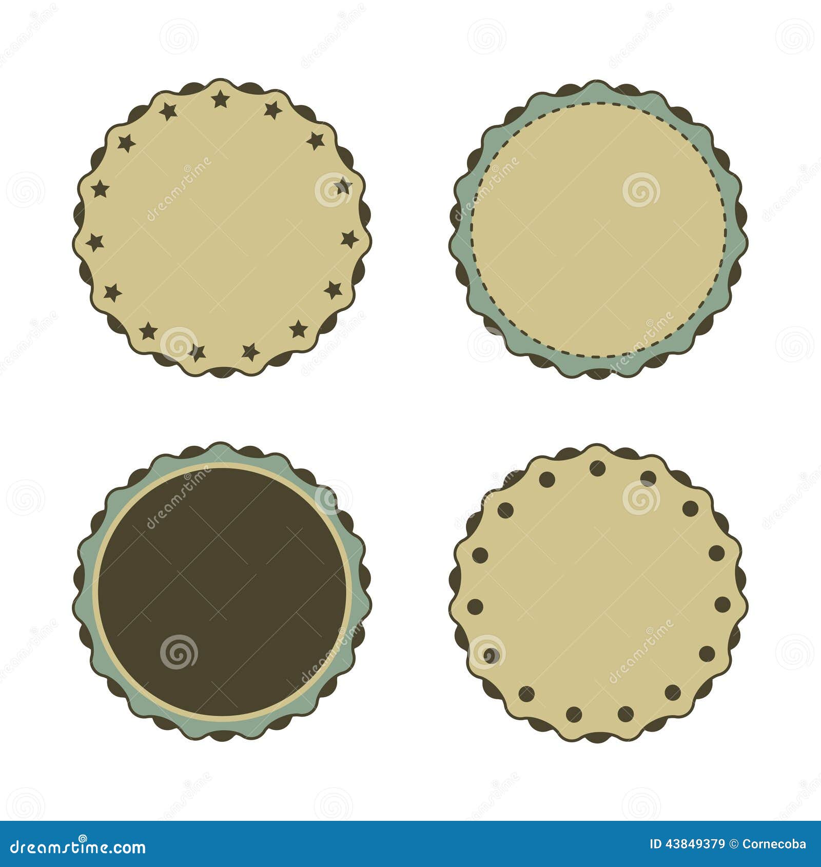 Circle Sticker Vintage, Promotions or Qualities Stock Vector ...
