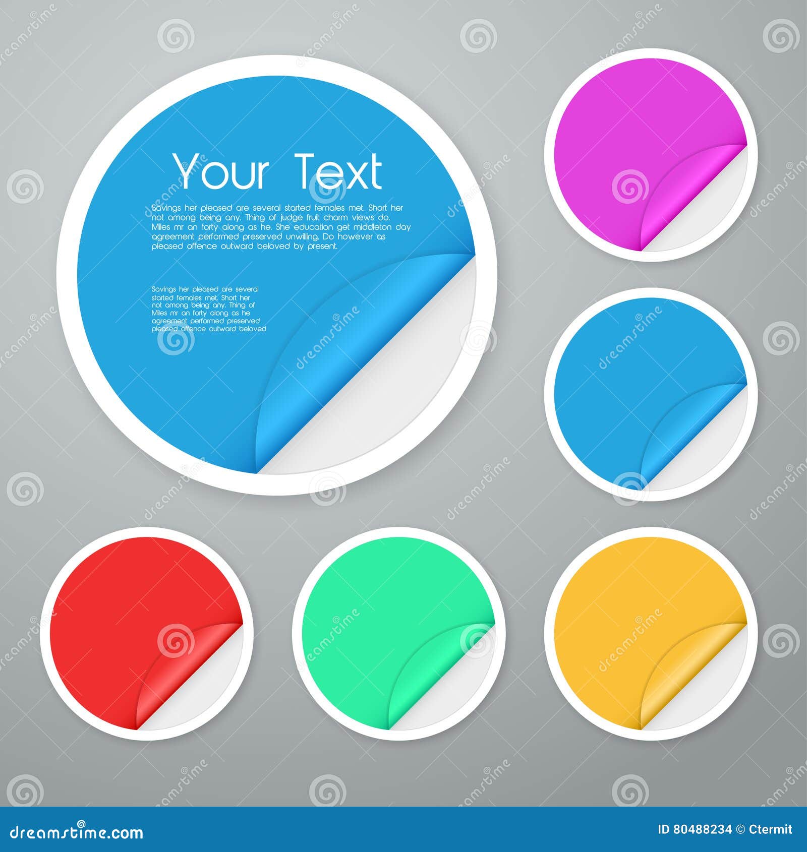 Circle sticky banners stock vector. Illustration of card - 80488234