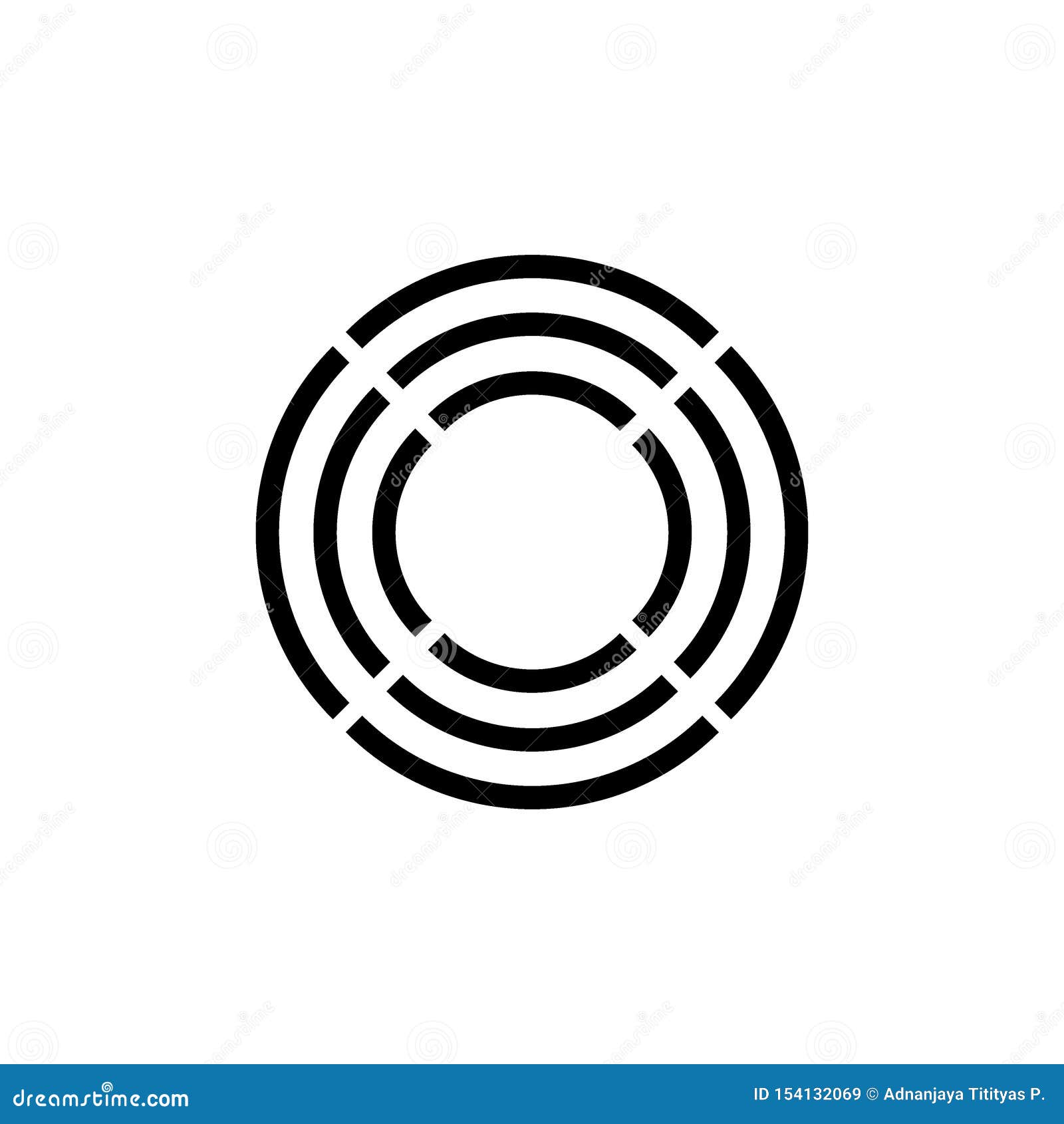 Circle Stripes Chart Design Logo Vector Stock Vector - Illustration of ...