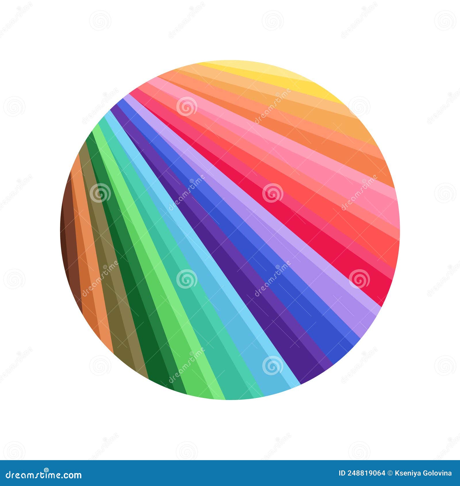 Circle of Stripes of Different Bright Colors, Vector Illustration Stock ...
