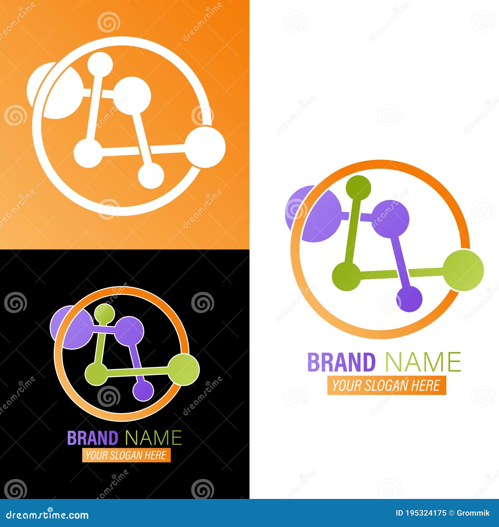 Circle and Structure Icon.Vector Illustration in a Flat Style for a ...