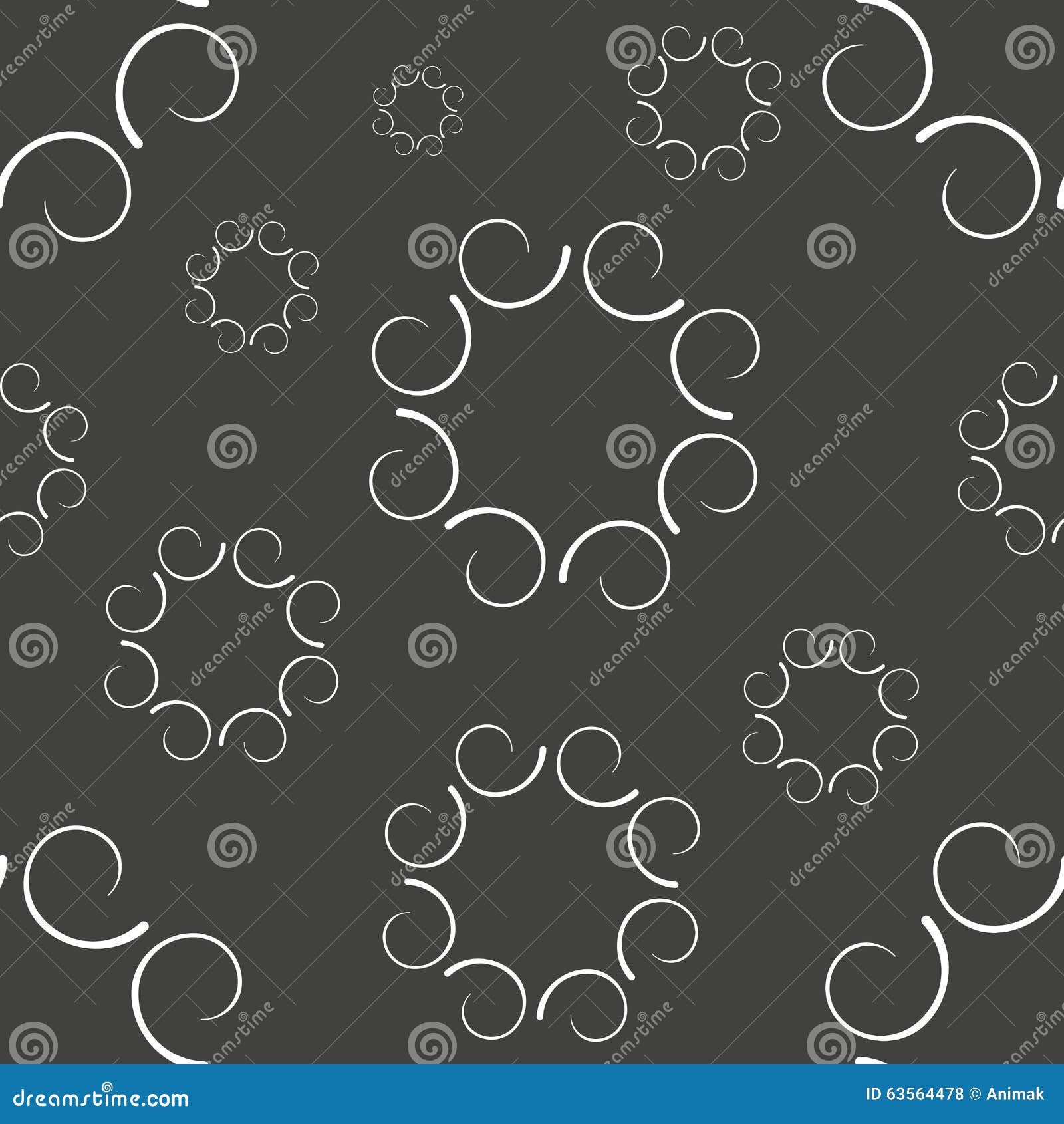 Circle Stylized Pattern Repeat . Vector Design Stock Vector ...