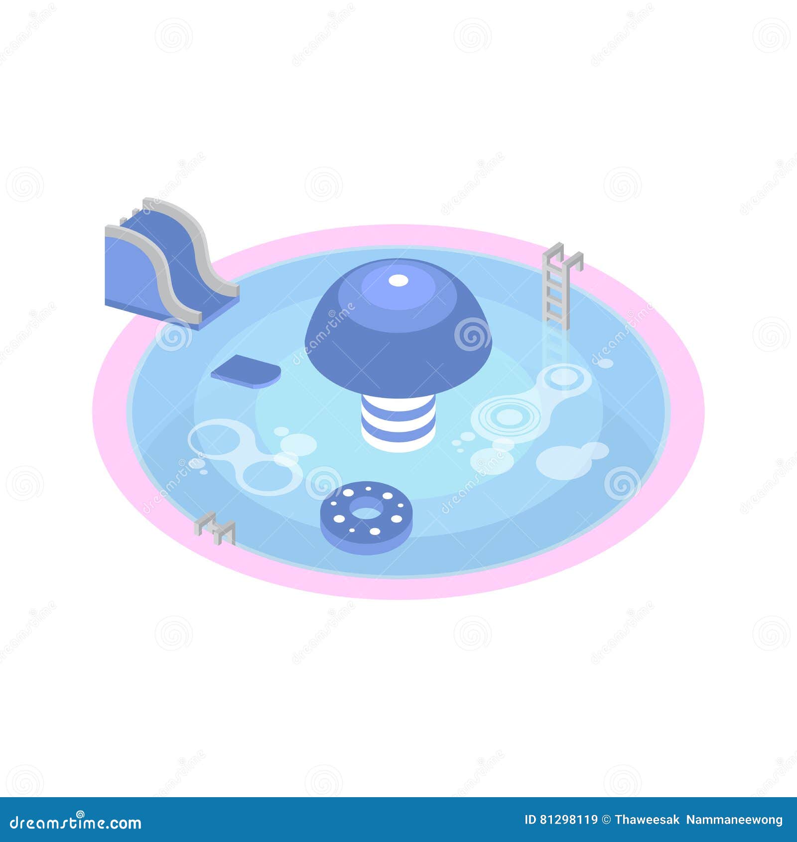 Circle Swimming Pool stock vector. Illustration of decoration - 81298119
