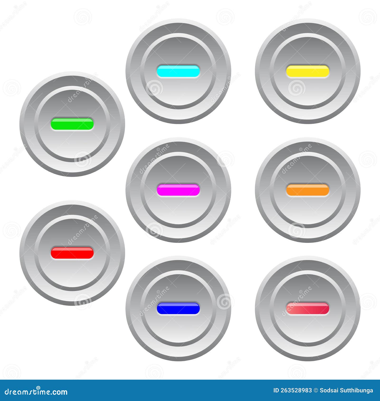 Circle Switch Led on Off Button Electricity Website Background Template ...