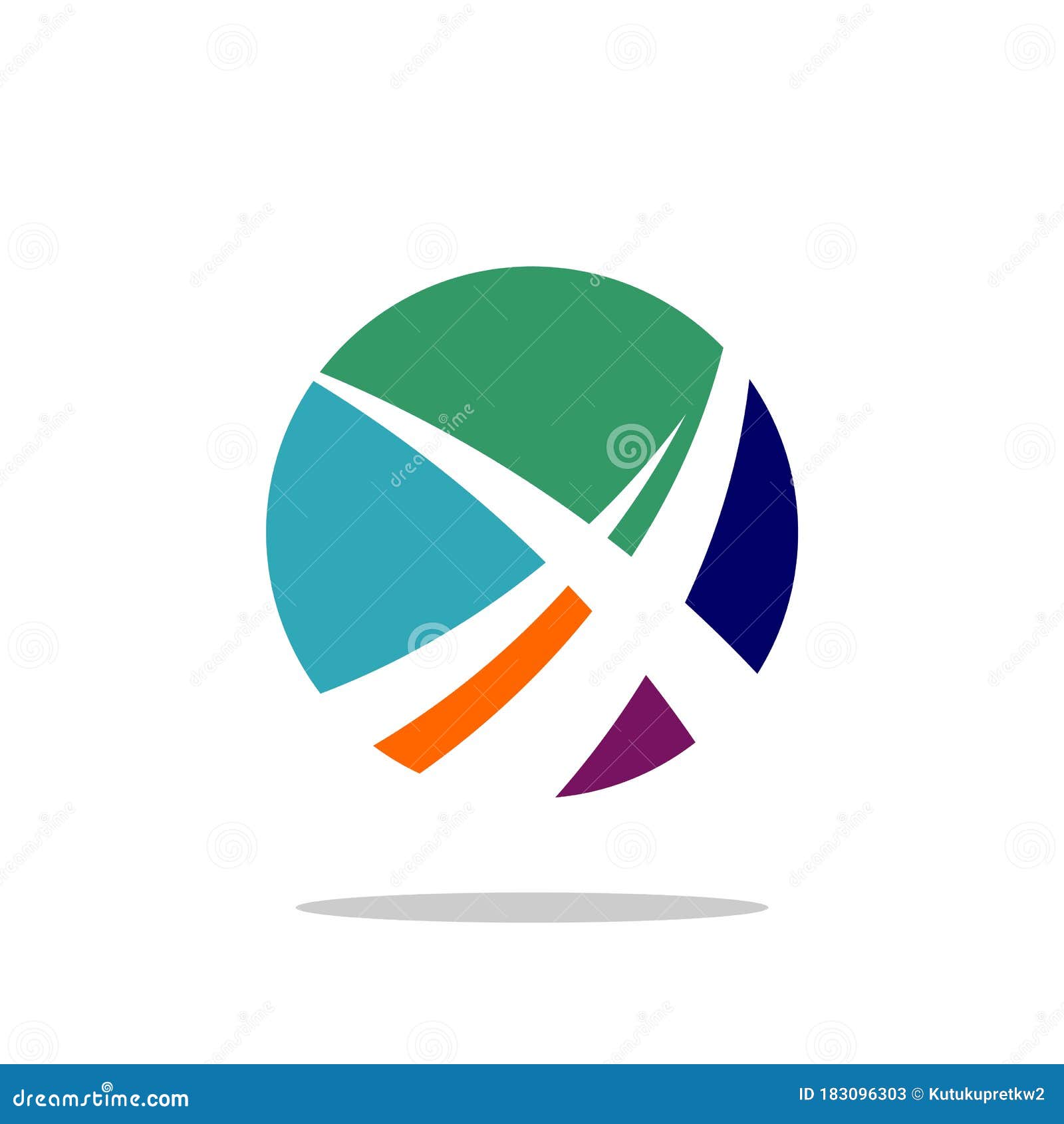 Circle with Swoosh Logo Template Illustration Design. Vector EPS 10 ...