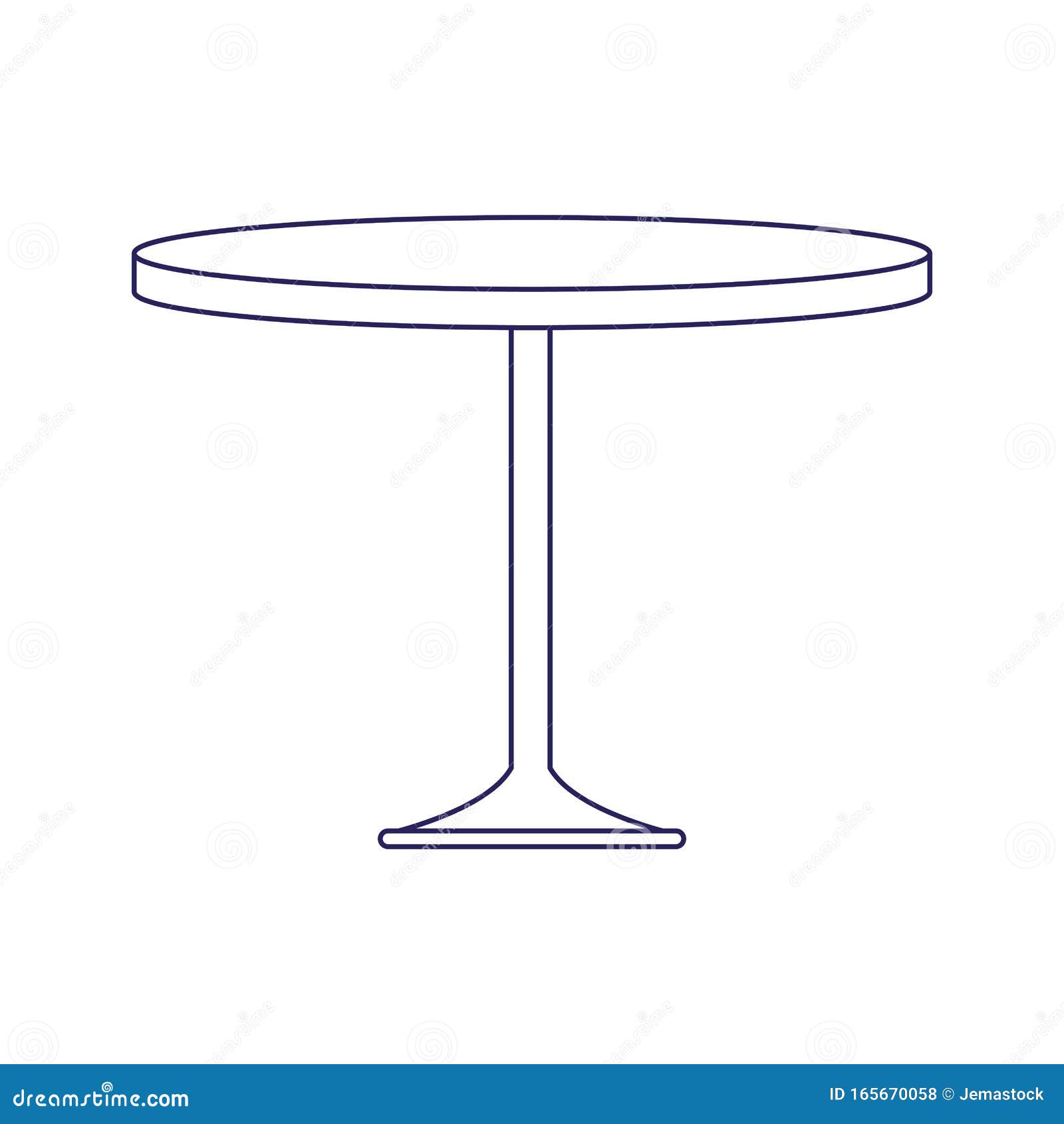 Circle Table Icon, Flat Design Stock Vector - Illustration of object ...